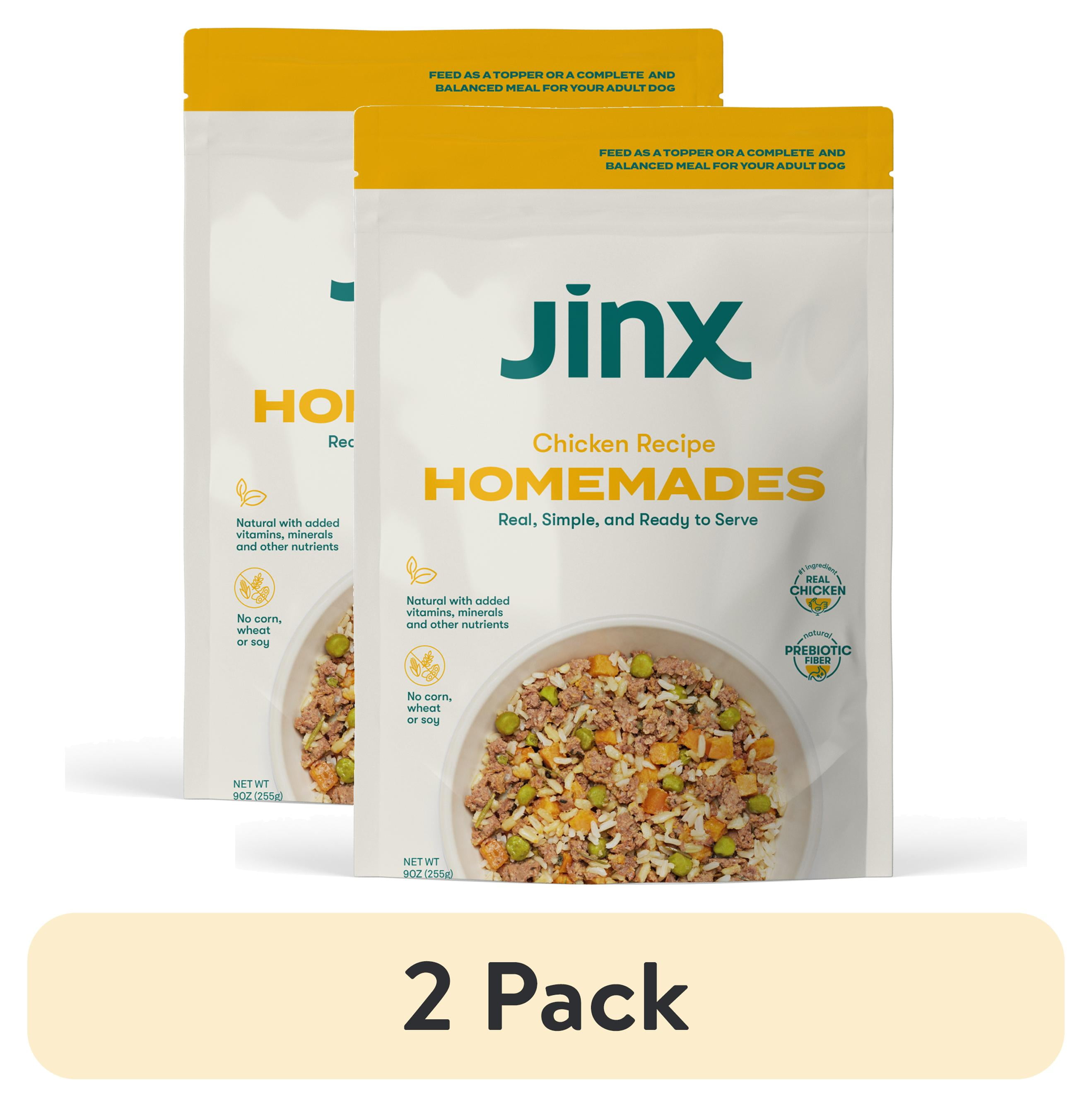 (2 pack) Jinx Homemades Chicken Recipe Wet Natural Dog Food, 9 oz ...