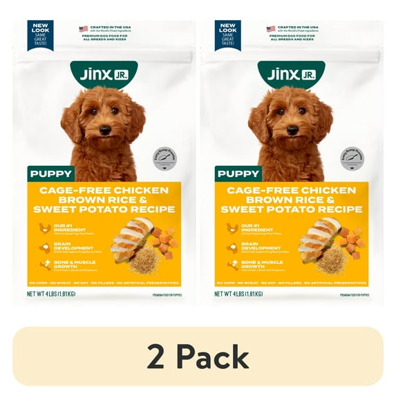 (2 pack) Jinx Puppy Cage-Free Chicken, Brown Rice, & Sweet Potato Dry ...