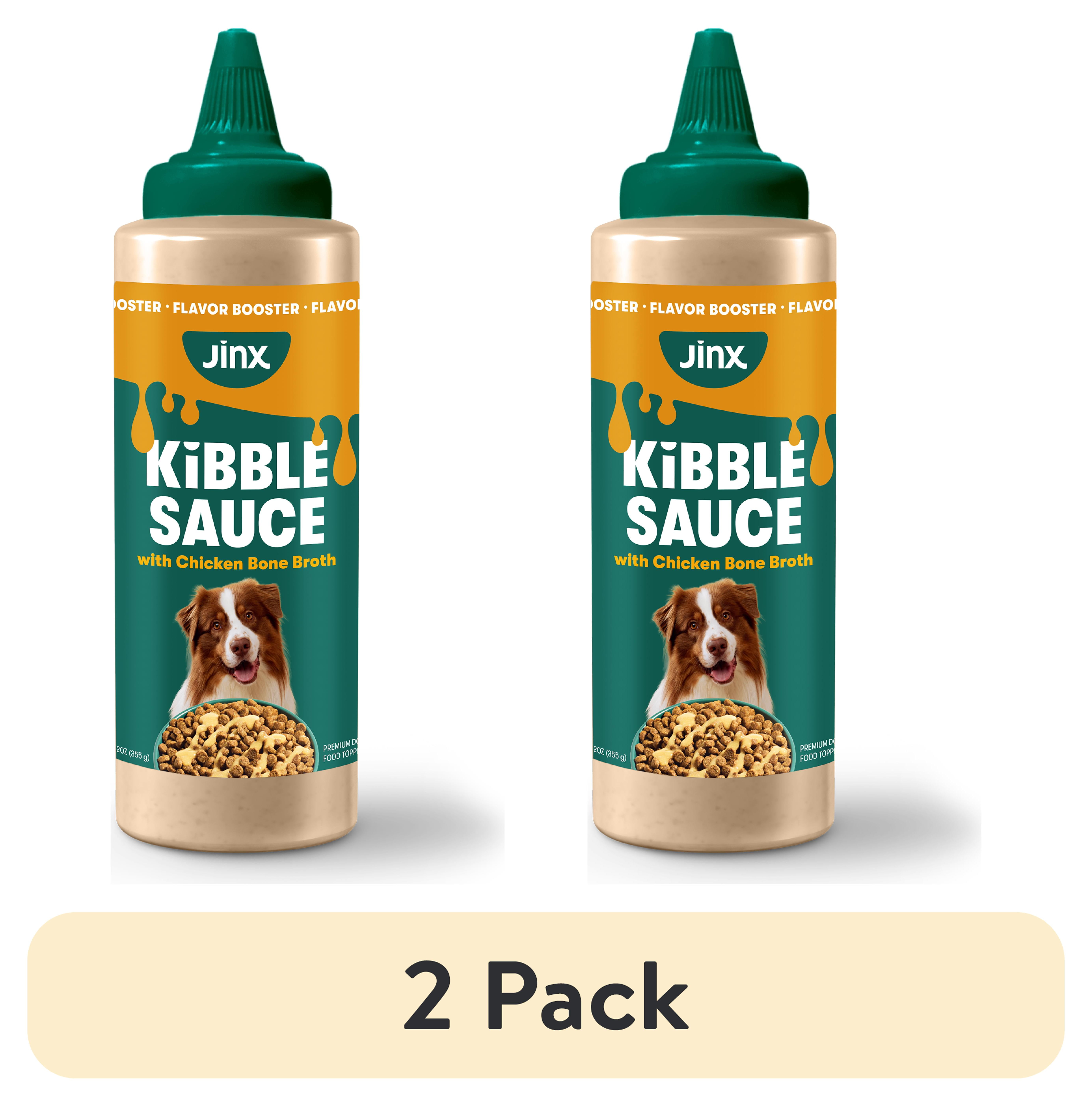 (2 pack) Jinx Kibble Sauce Chicken Bone Broth Dog Meal Topper, 12 fl oz ...