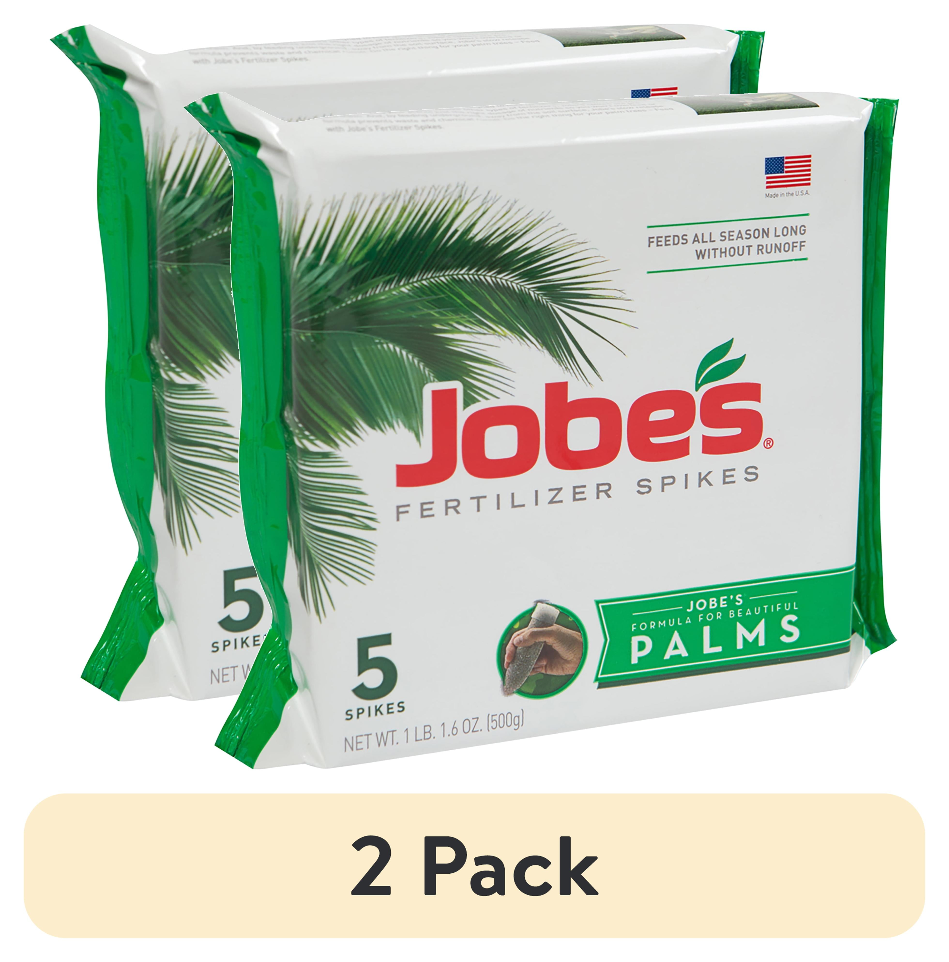 (2 pack) Jobe's Slow Release Palm Tree and Plant Fertilizer Spikes, 5 ...