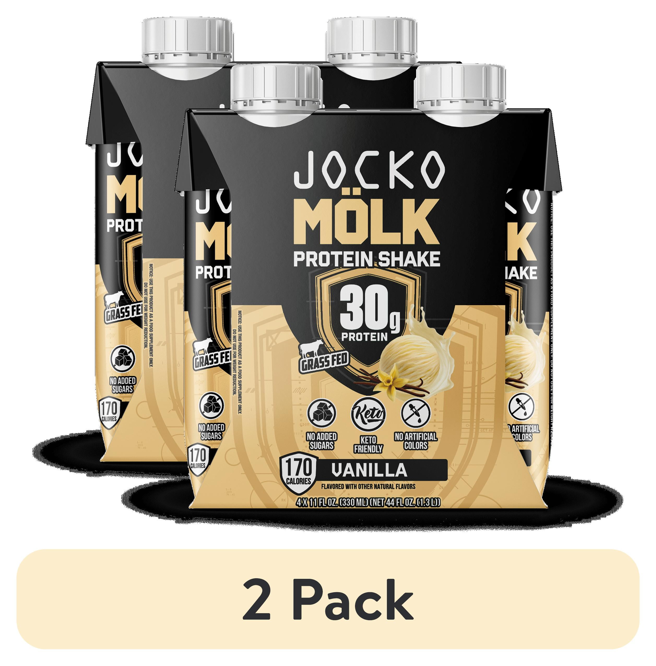 (2 pack) Jocko Fuel Protein Shake, Vanilla, 11oz, 4 Count, 30g Protein ...