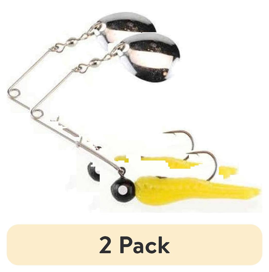 (2 pack) Johnson Original Beetle Spin Fishing Lure, Yellow/Black Dot, 1 ...
