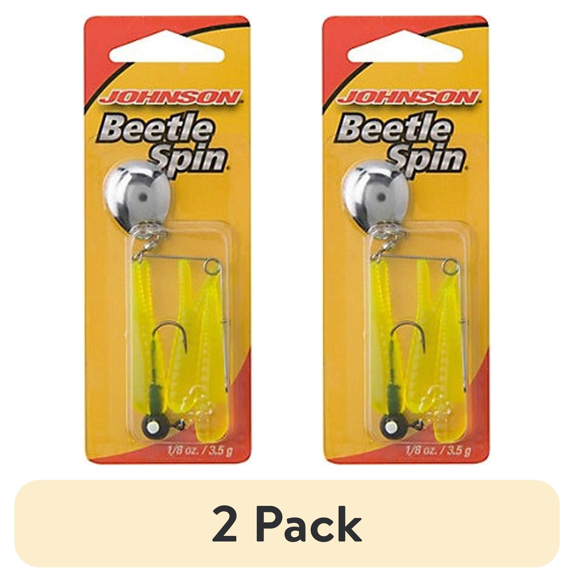 (2 pack) Johnson™ Beetle Spin® Nickel Blade Fishing Hard Bait - Walmart.com