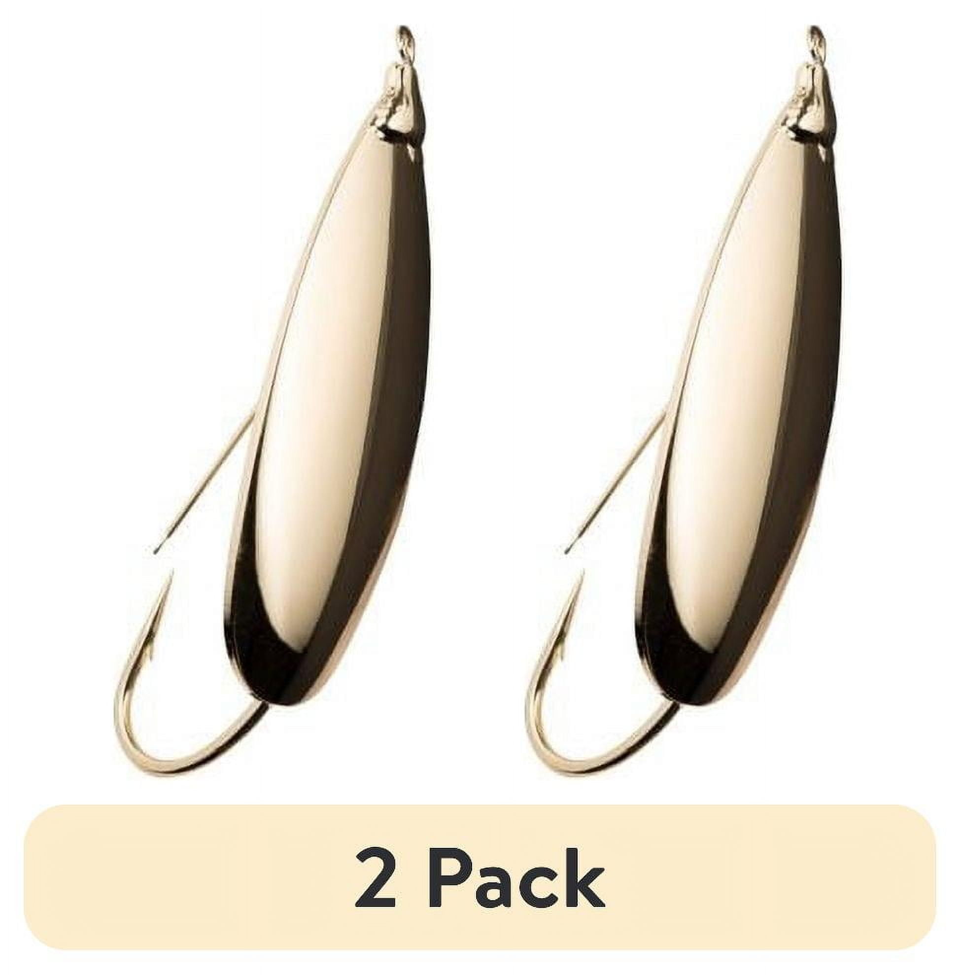 Johnson Fishing Silver Minnow Lure 2 Pack - Weedless Brass Spoon for ...