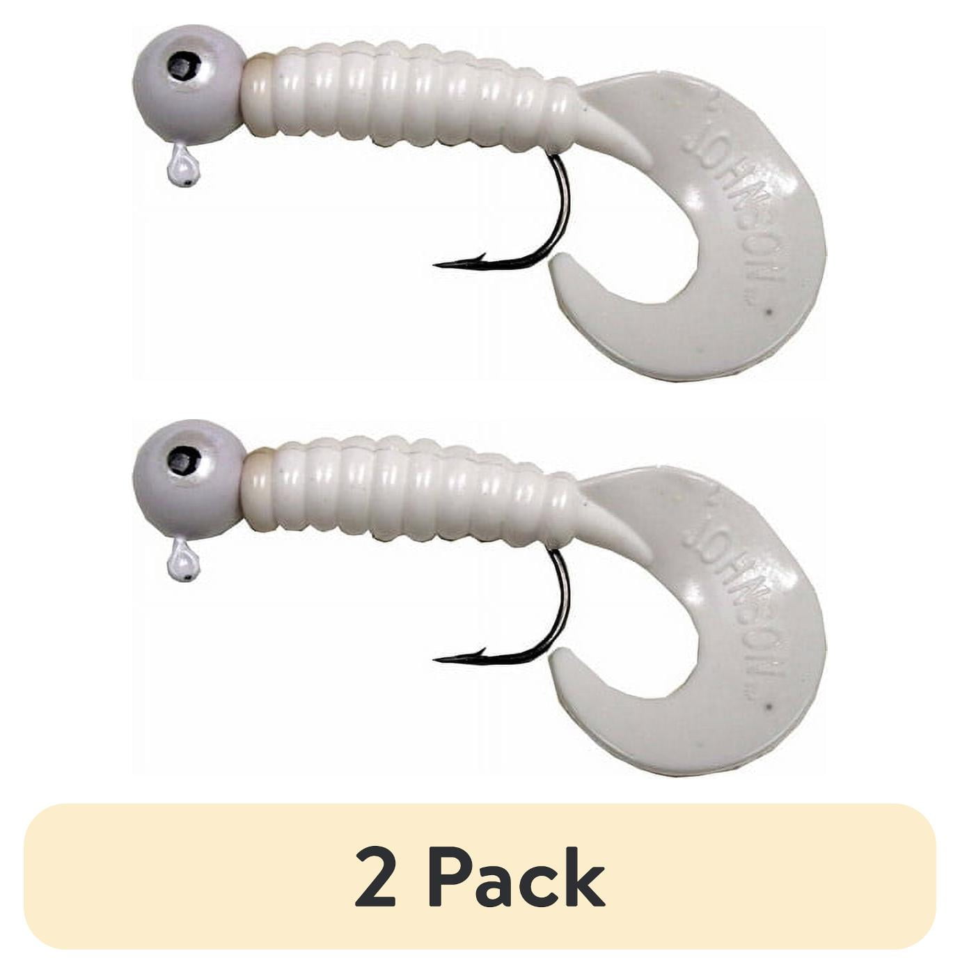 Johnson Fishing 2 Pack Pre-Rigged Swimming Grubs Lures with Hooks for ...