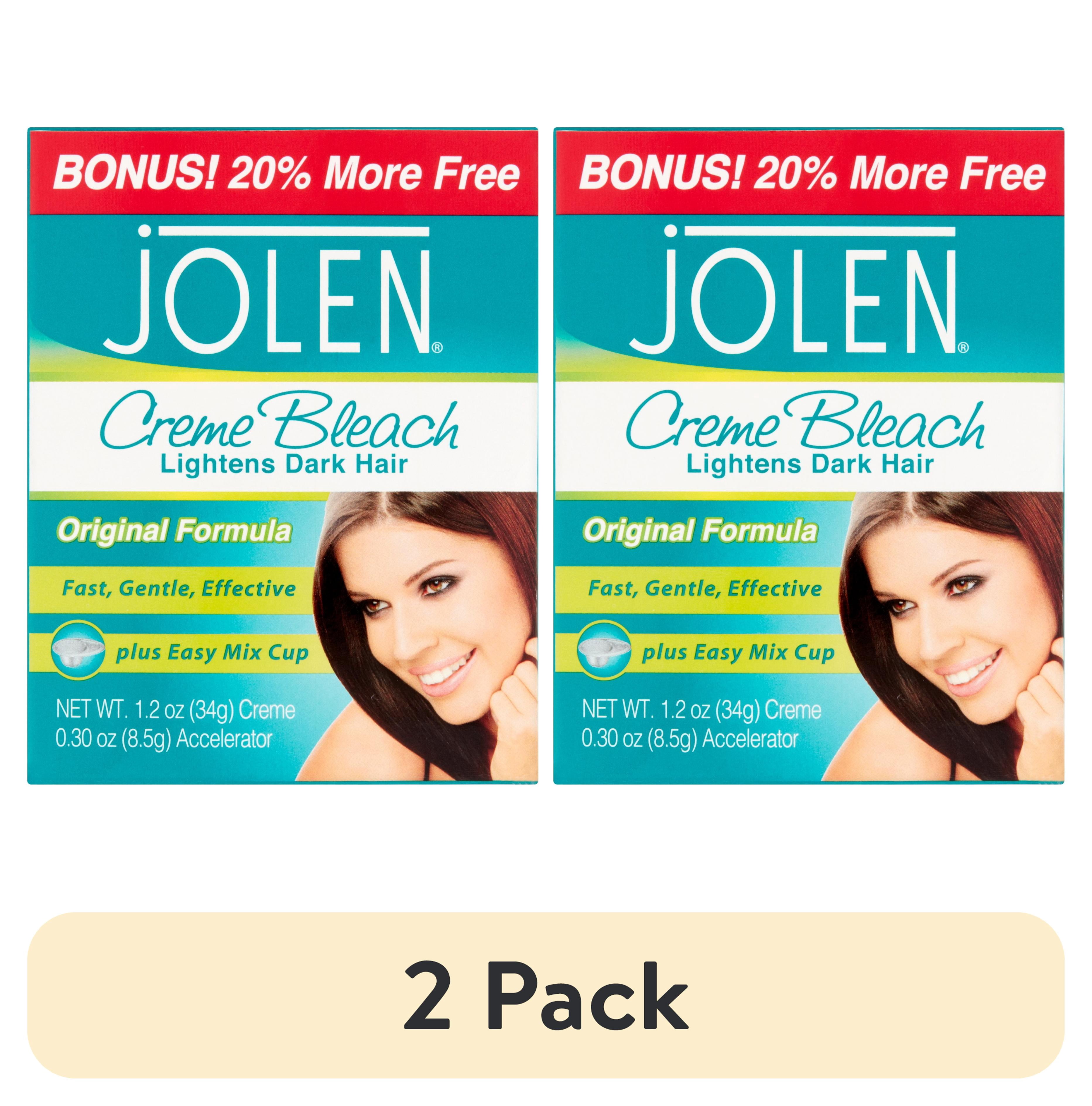 (2 pack) Jolen Creme Bleach Lightens Dark Hair Original Formula Creme ...