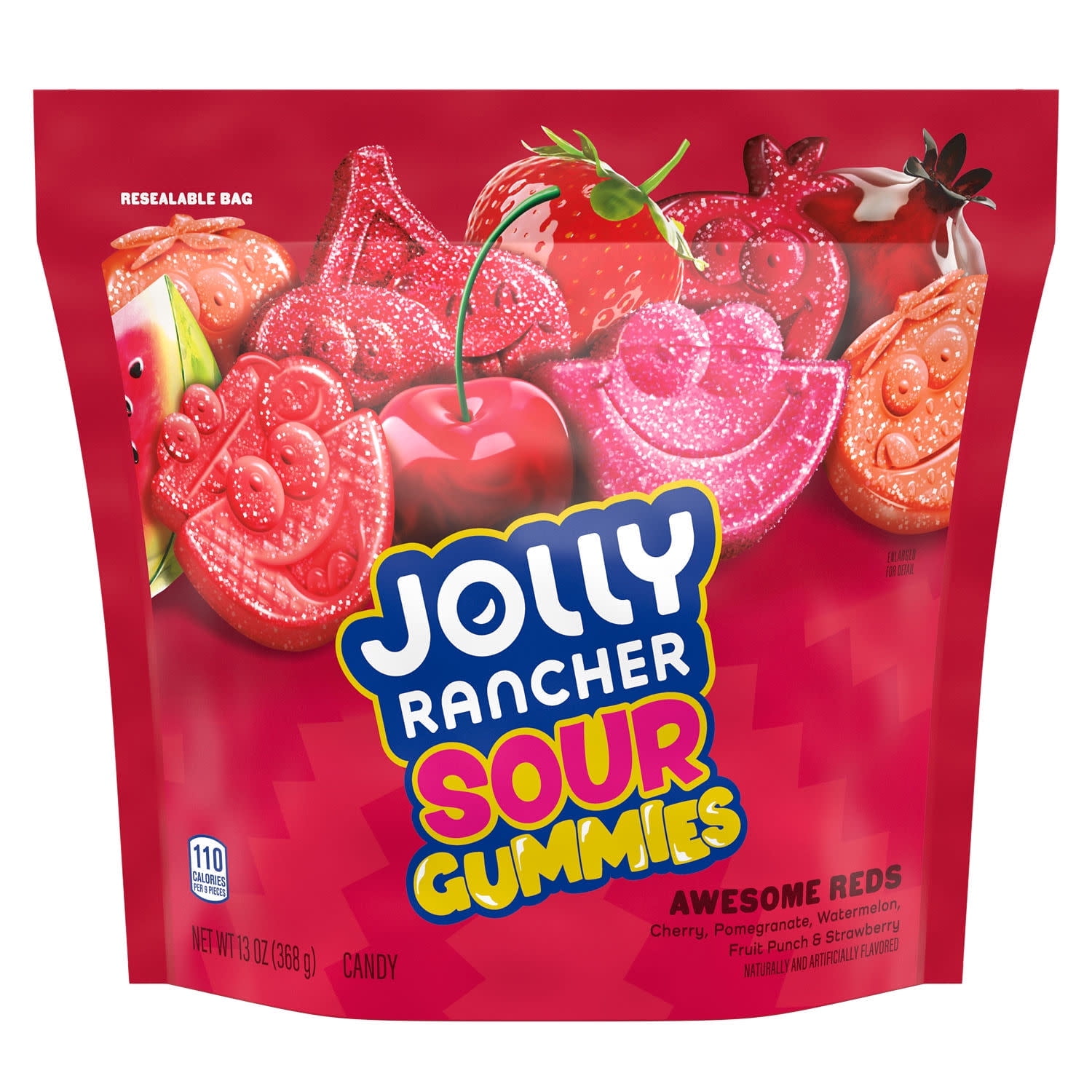 (2 pack) Jolly Rancher Sour Gummies Awesome Reds Assorted Fruit ...