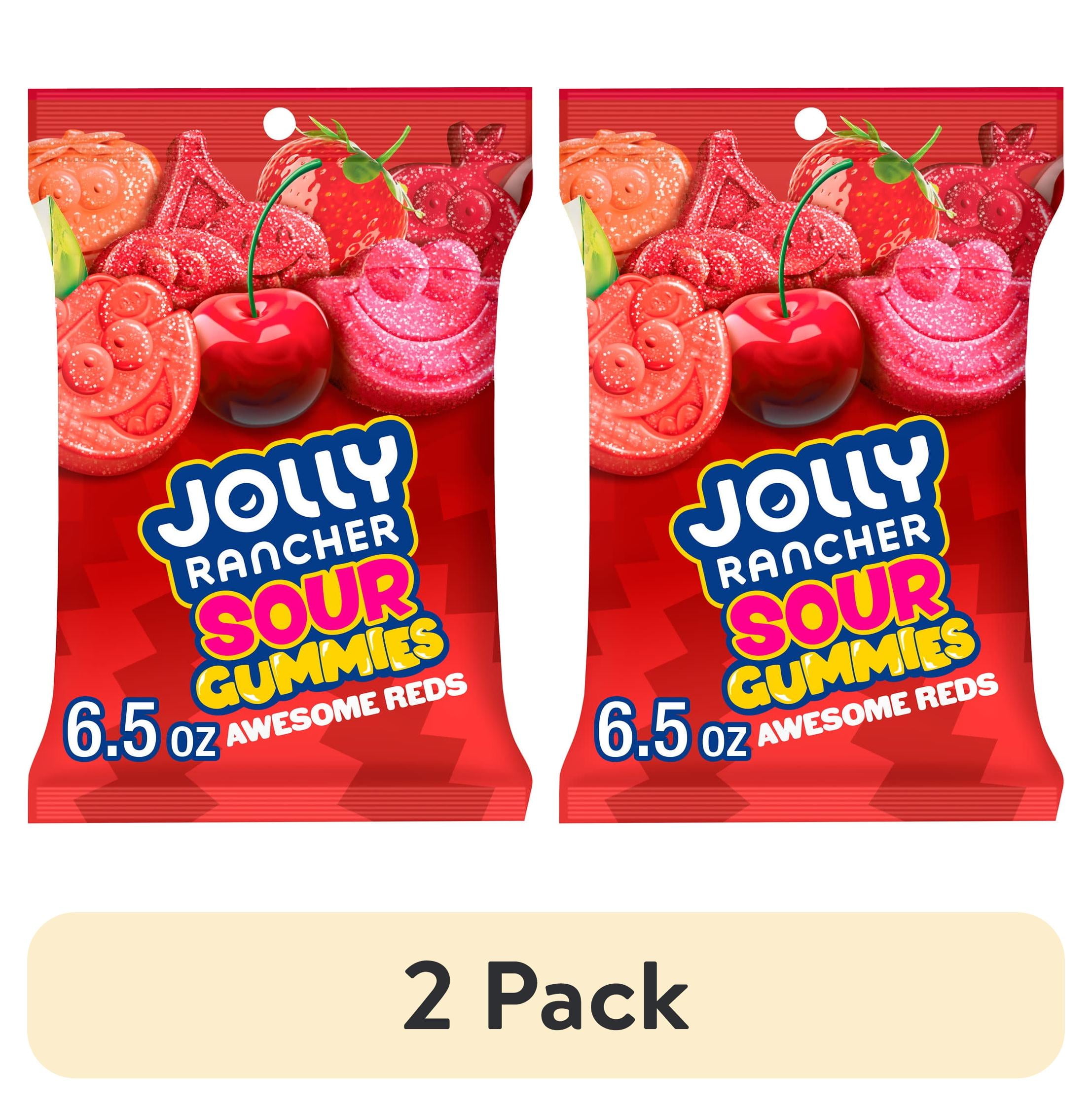(2 pack) Jolly Rancher Sour Gummies Awesome Reds Assorted Fruit ...