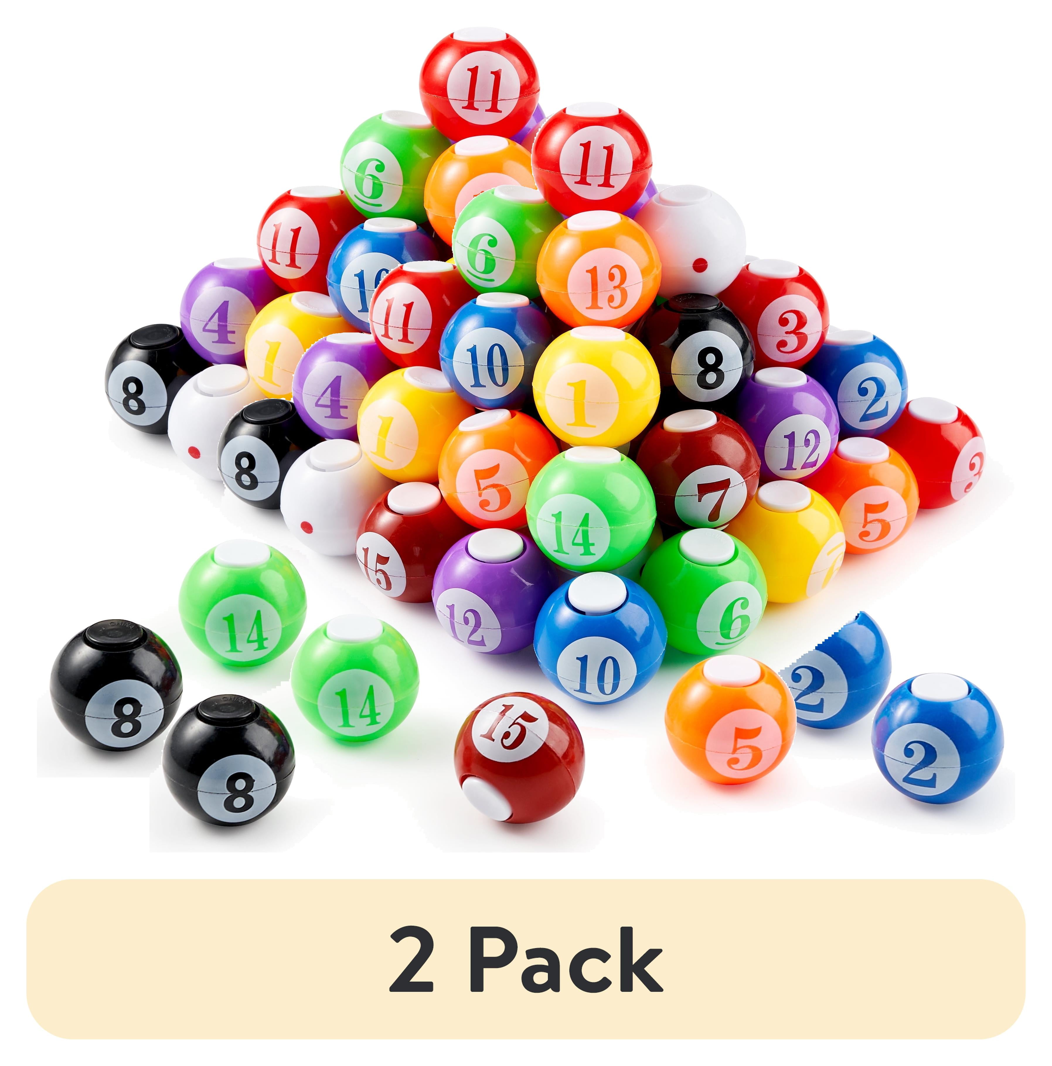 (2 pack) Joyfy 36 Pack Colorful Billiard Balls Fidget Spinners Party ...