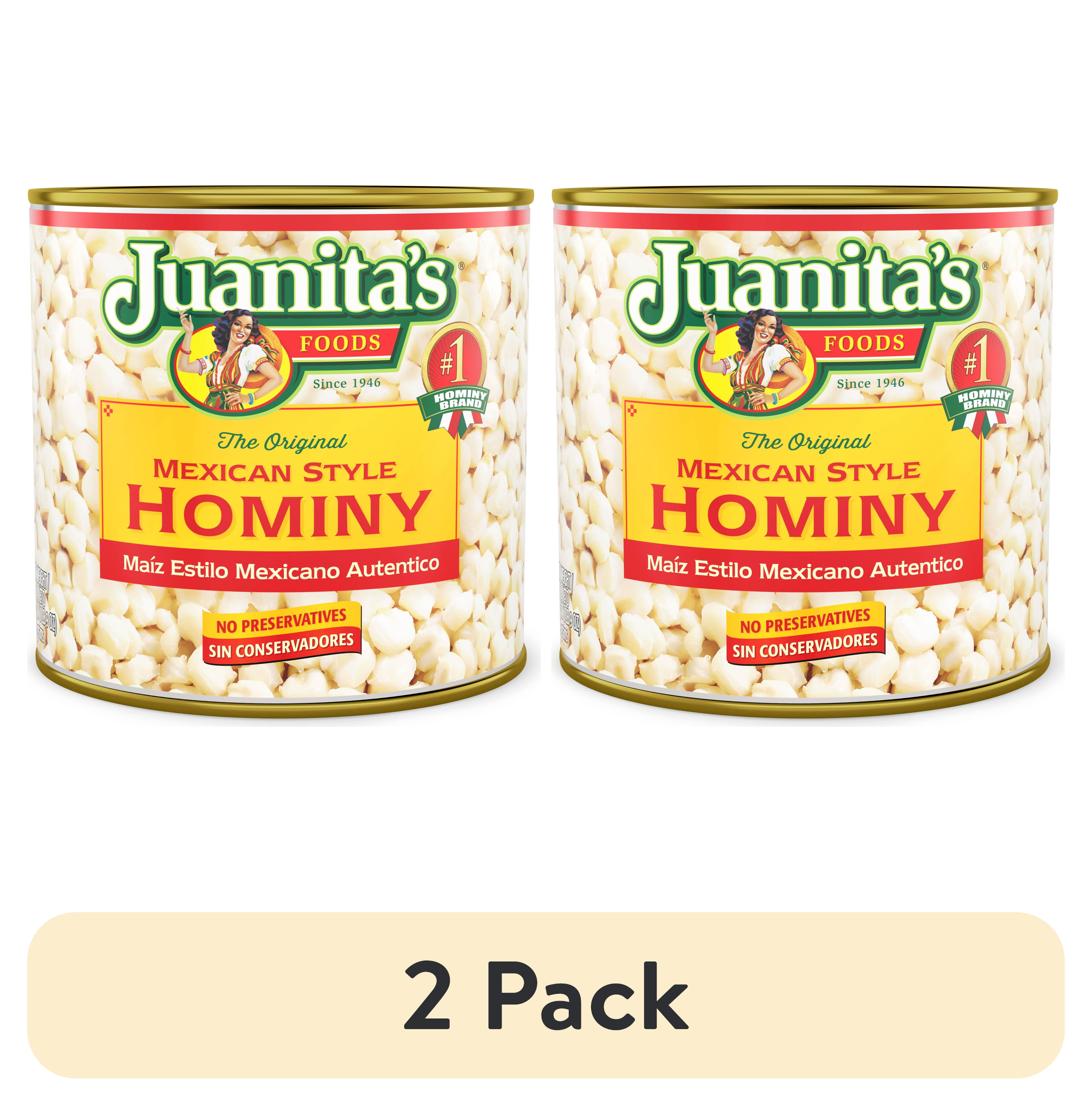 (2 pack) Juanita’s Foods Mexican Style Hominy, 25 oz, Can - Walmart.com