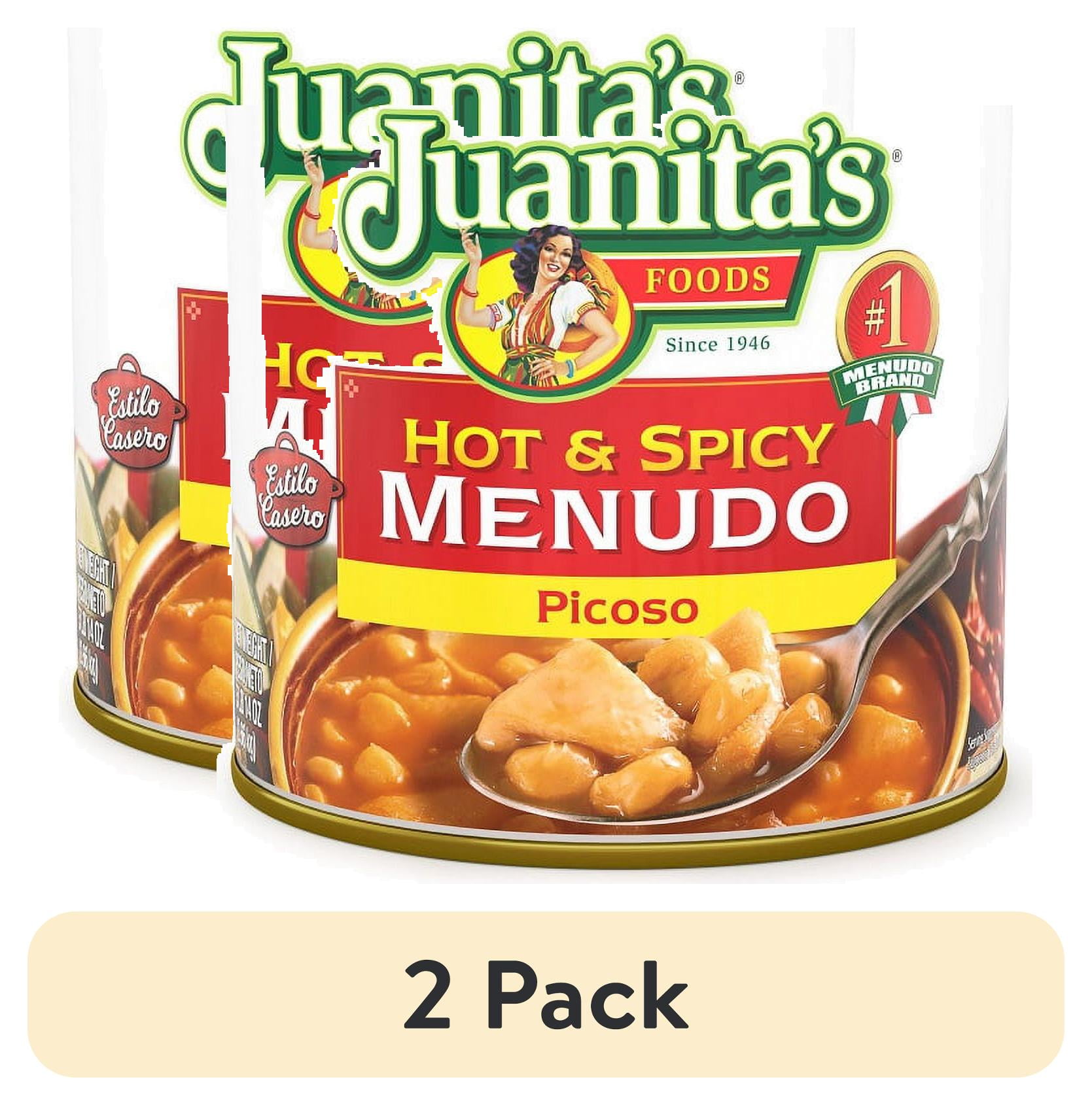 (2 pack) Juanita’s Foods Ready to Serve Hot & Spicy Menudo Soup, 25 oz ...