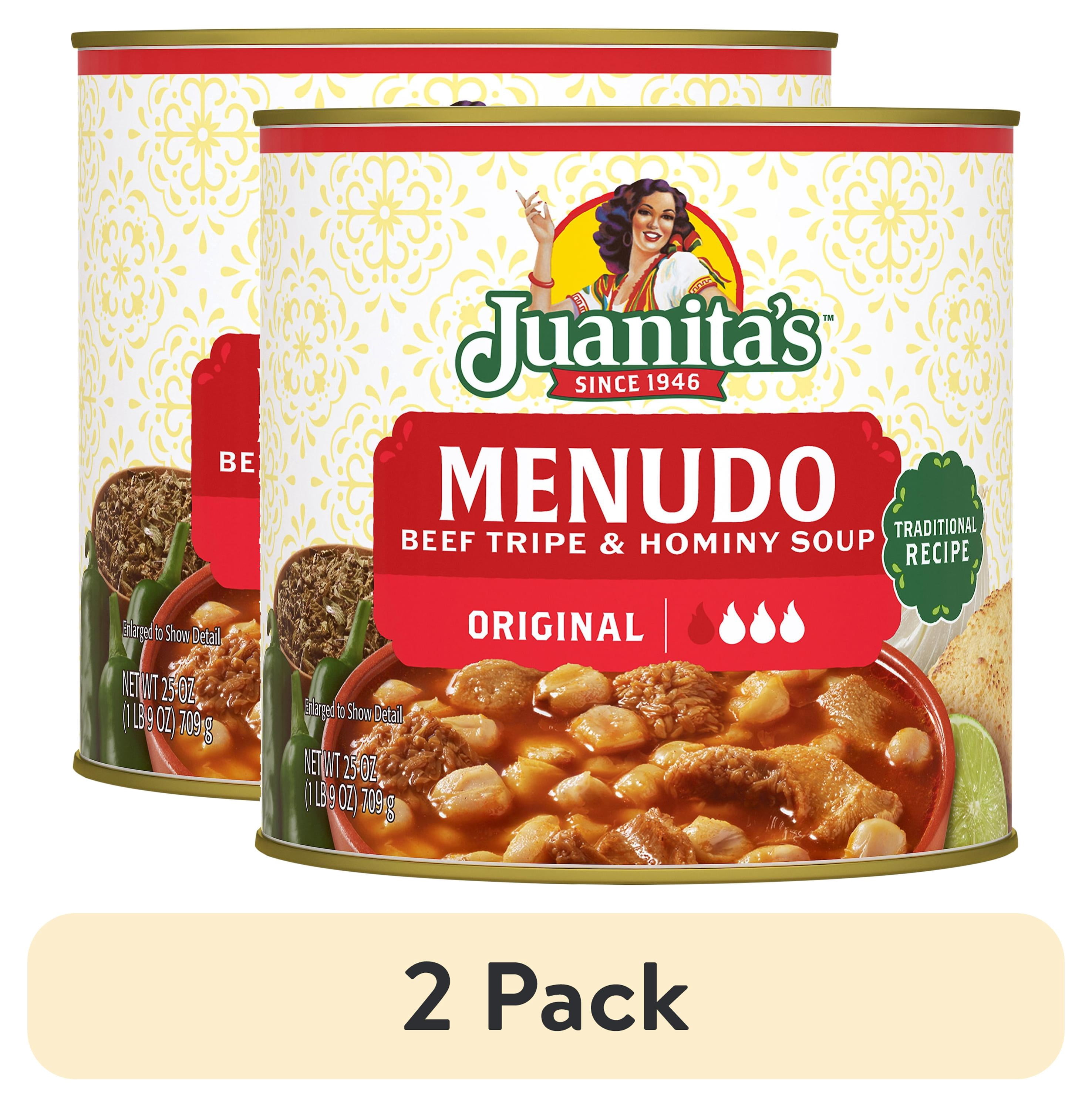 (2 pack) Juanita’s Foods Ready to Serve Original Menudo Soup, 25 oz Can ...