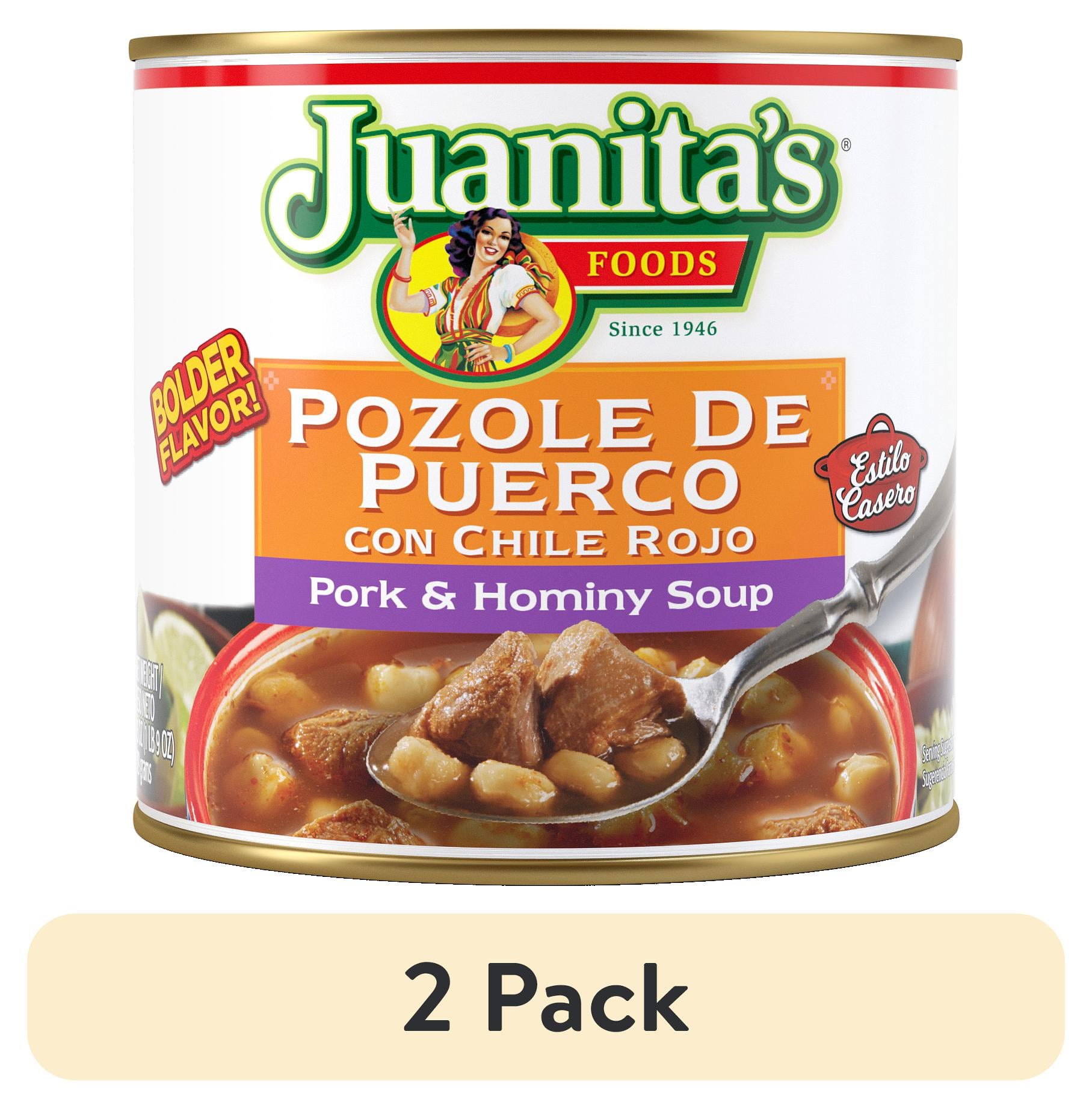 (2 pack) Juanita’s Foods Ready to Serve Pork Pozole with Red Chile Soup ...