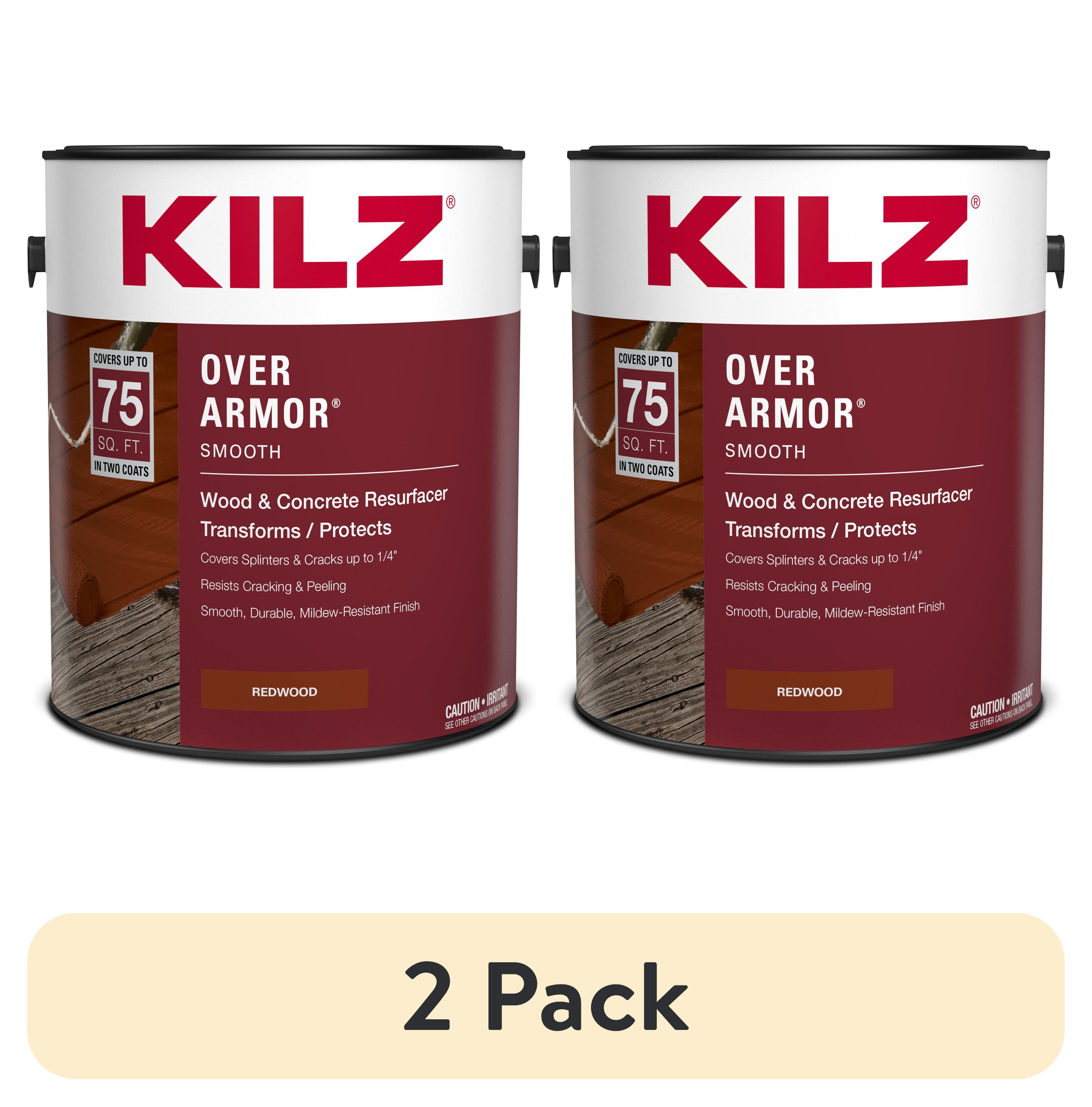 (2 pack) KILZ Over Armor Wood & Concrete Solid Coating Resurfacer ...