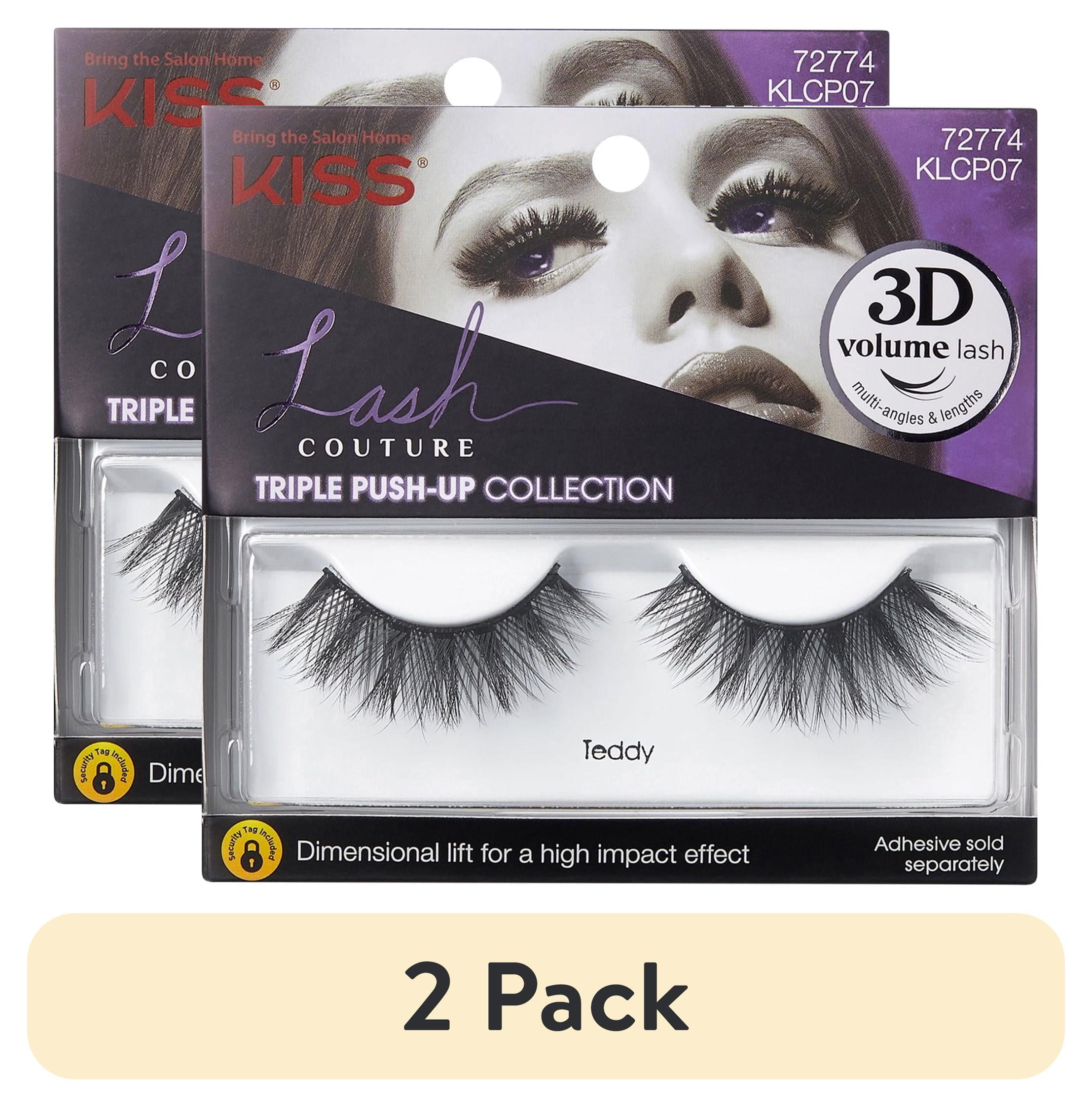 (2 pack) KISS Lash Couture Triple Push-Up False Eyelashes, Strip Lashes ...