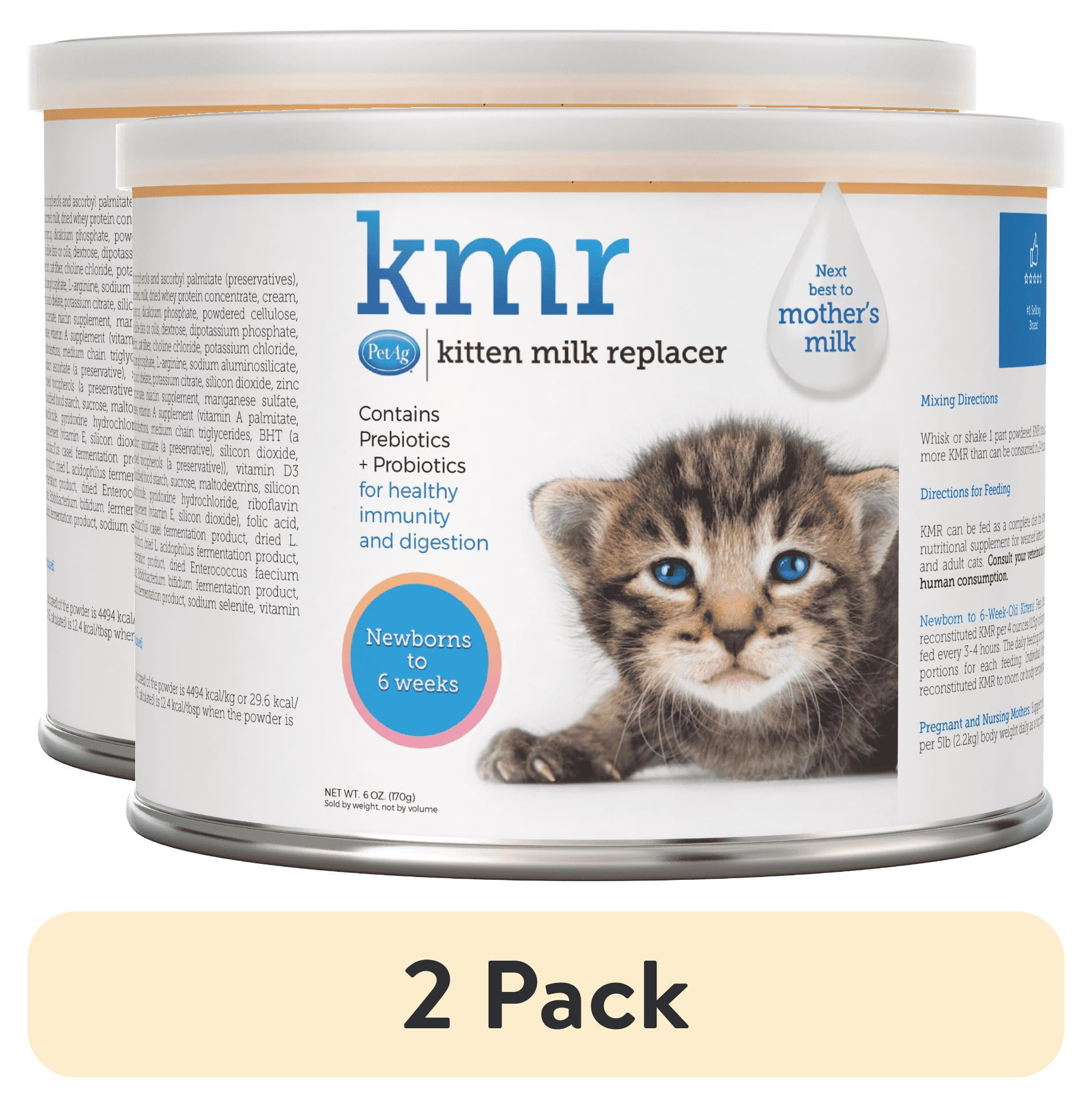 (2 pack) KMR Natural Milk Kitten Formula Replacer Powder Cat Supplement ...