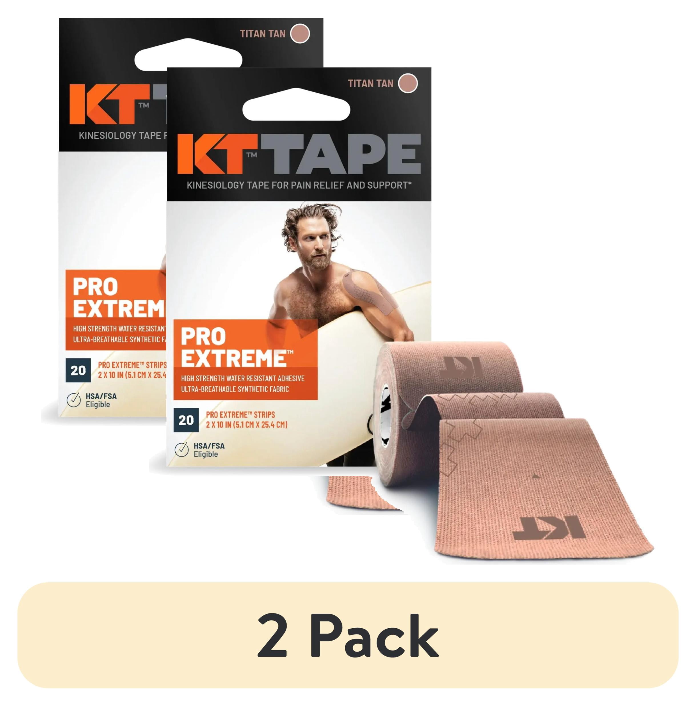 (2 pack) KT Tape Pro Extreme High Strength Kinesiology Tape, Titan Tan ...