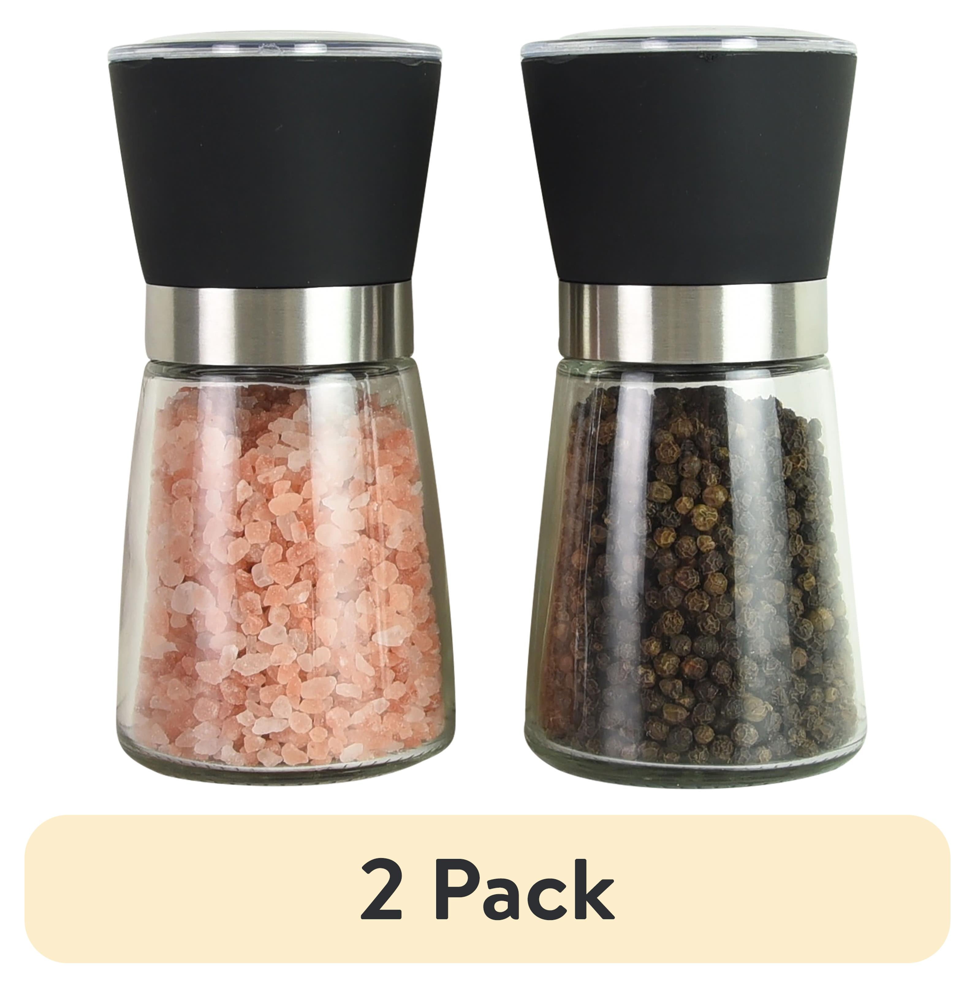 (2 pack) Kamenstein Set of Two 5-inch Glass Grinders Pink Salt and ...