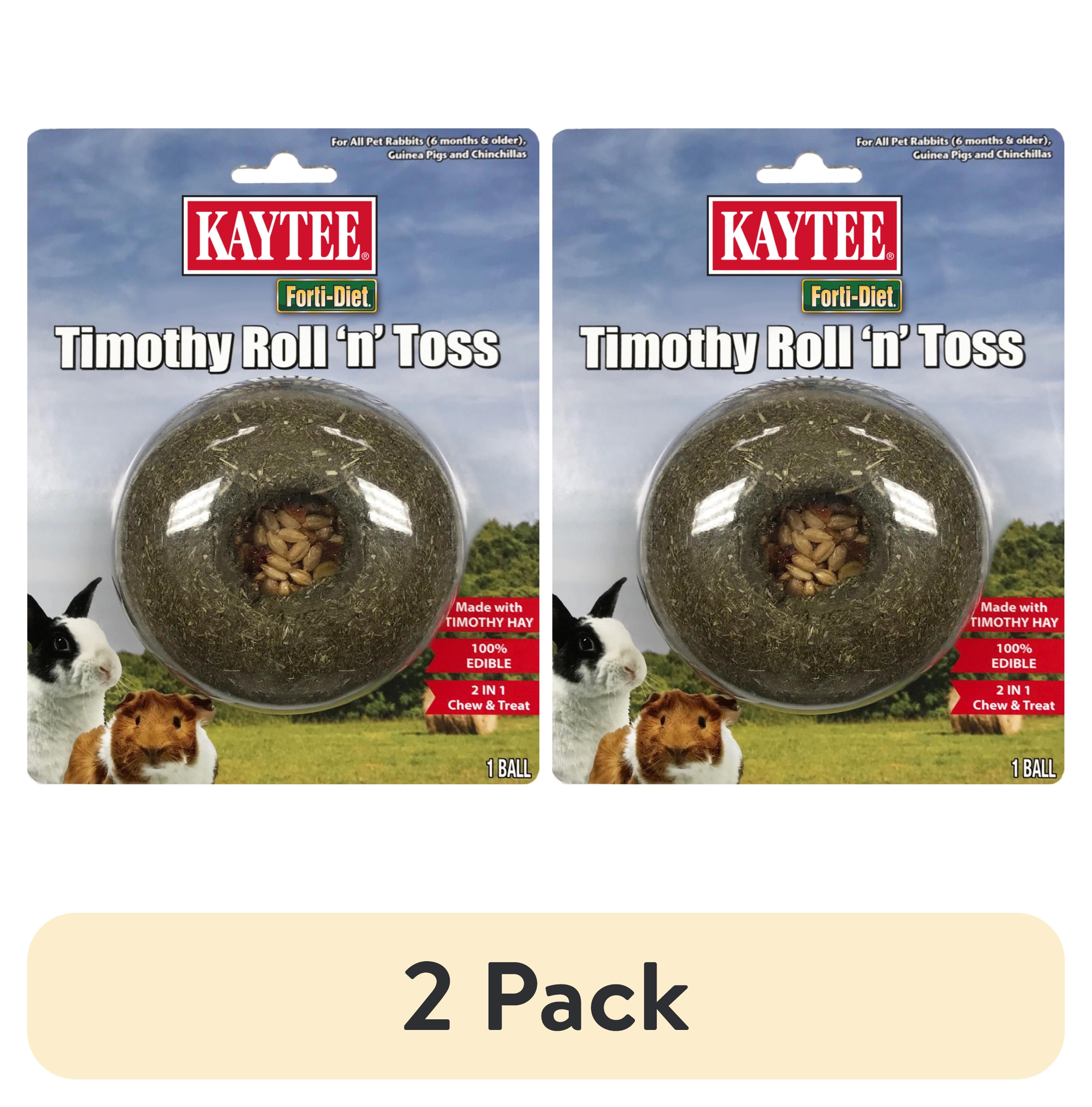 (2 pack) Kaytee Forti-Diet Timothy Hay Roll 'N' Toss Small Animal Chew ...