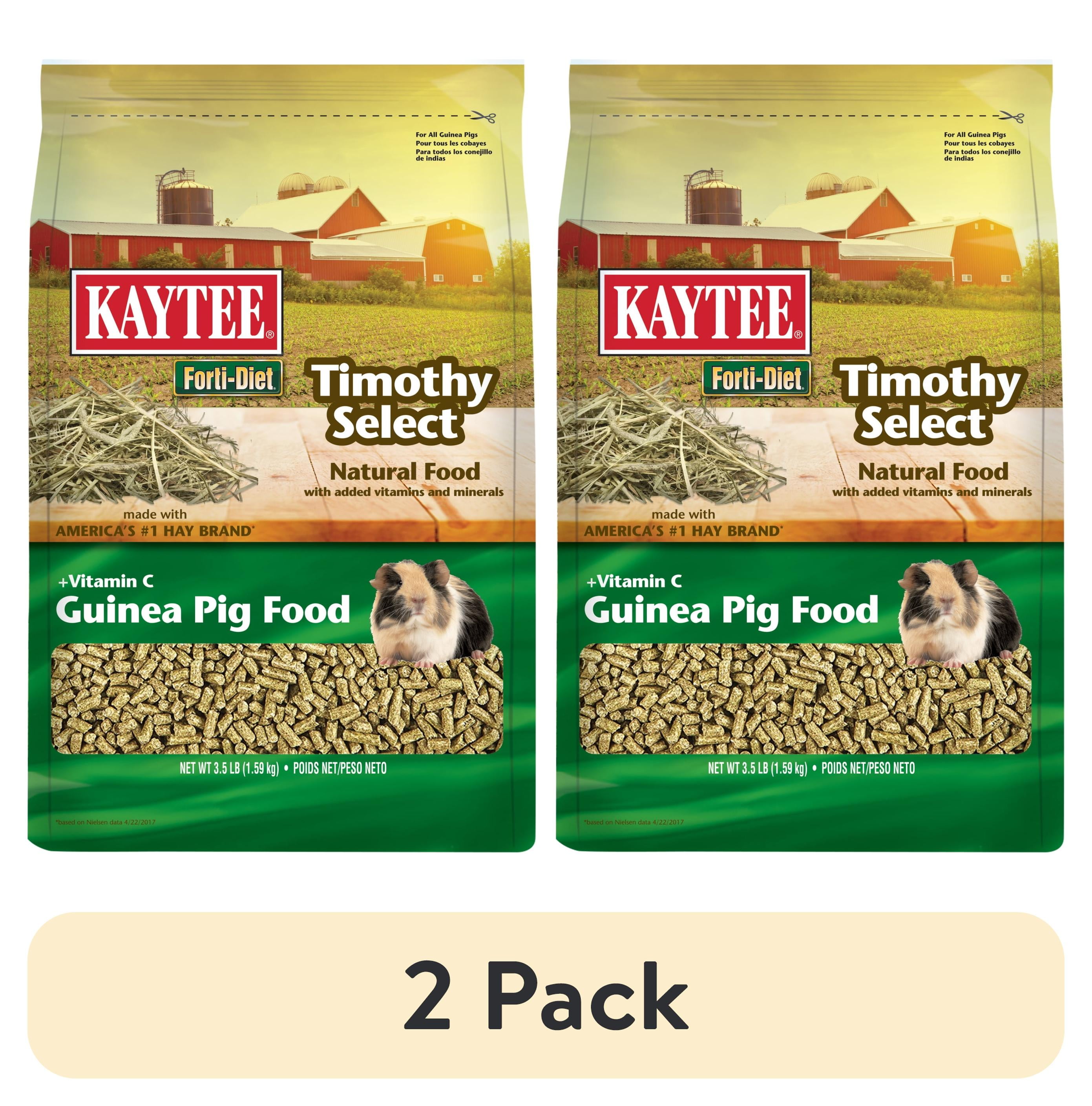 (2 pack) Kaytee Forti-Diet Timothy Select Guinea Pig Food 3.5 Pounds ...