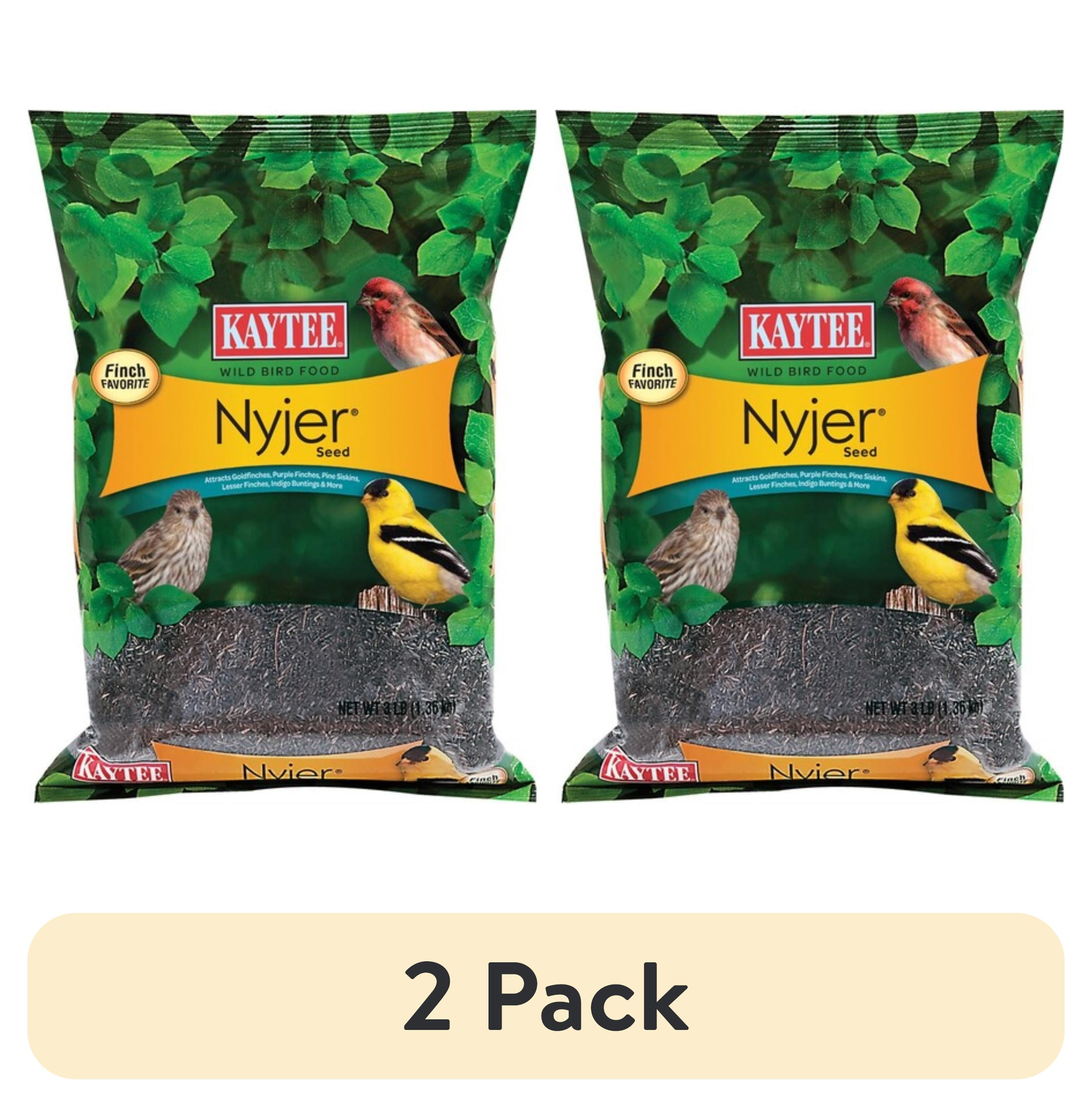 (2 pack) Kaytee Nyjer Songbird Nyger Thistle Seed Wild Bird Food 3 lb ...