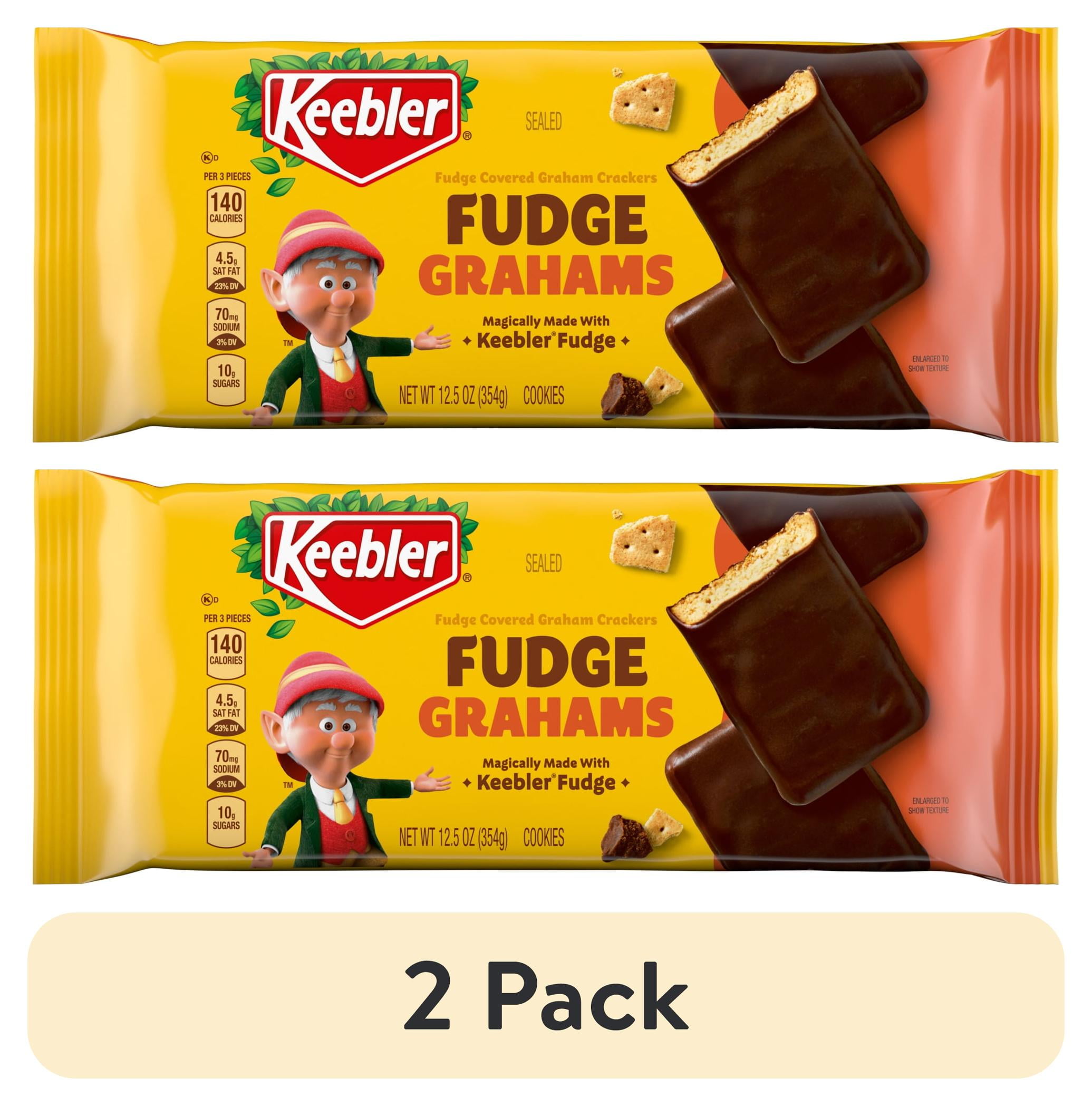 (2 pack) Keebler Fudge Grahams, Fudge Covered Graham Crackers, 12.5 oz ...