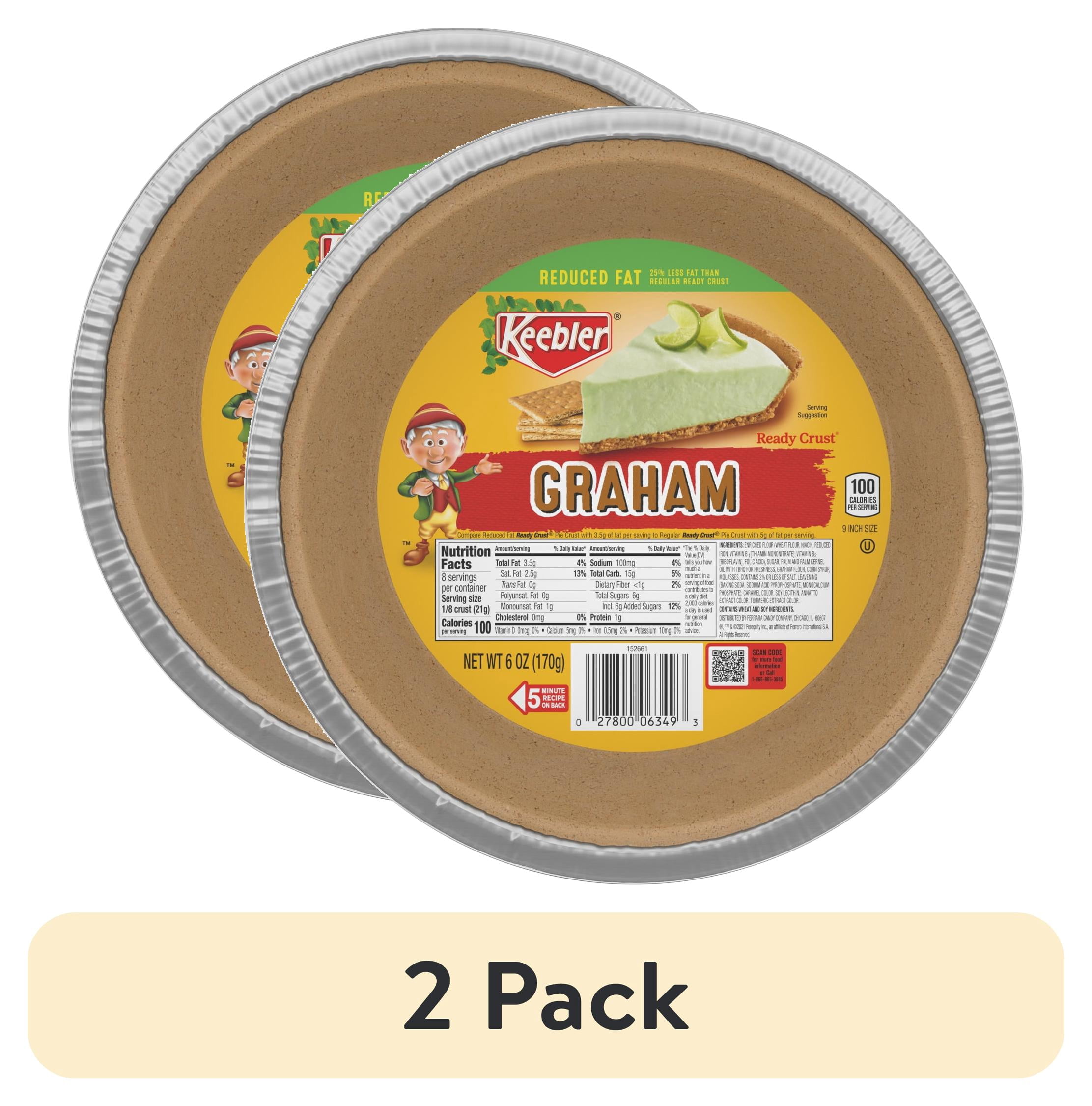 (2 pack) Keebler Ready Crust 9-Inch Reduced Fat Graham Cracker Pie ...