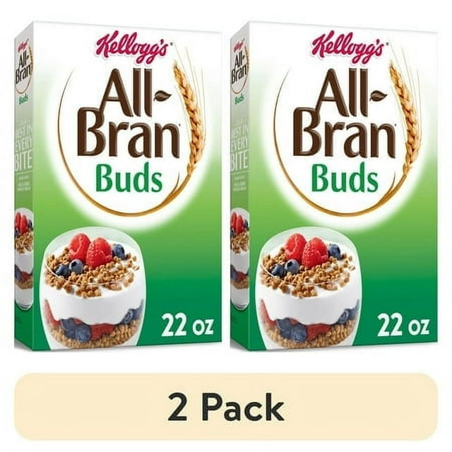 (2 pack) Kellogg's All Bran Buds Breakfast Cereal, 8 Vitamins and ...