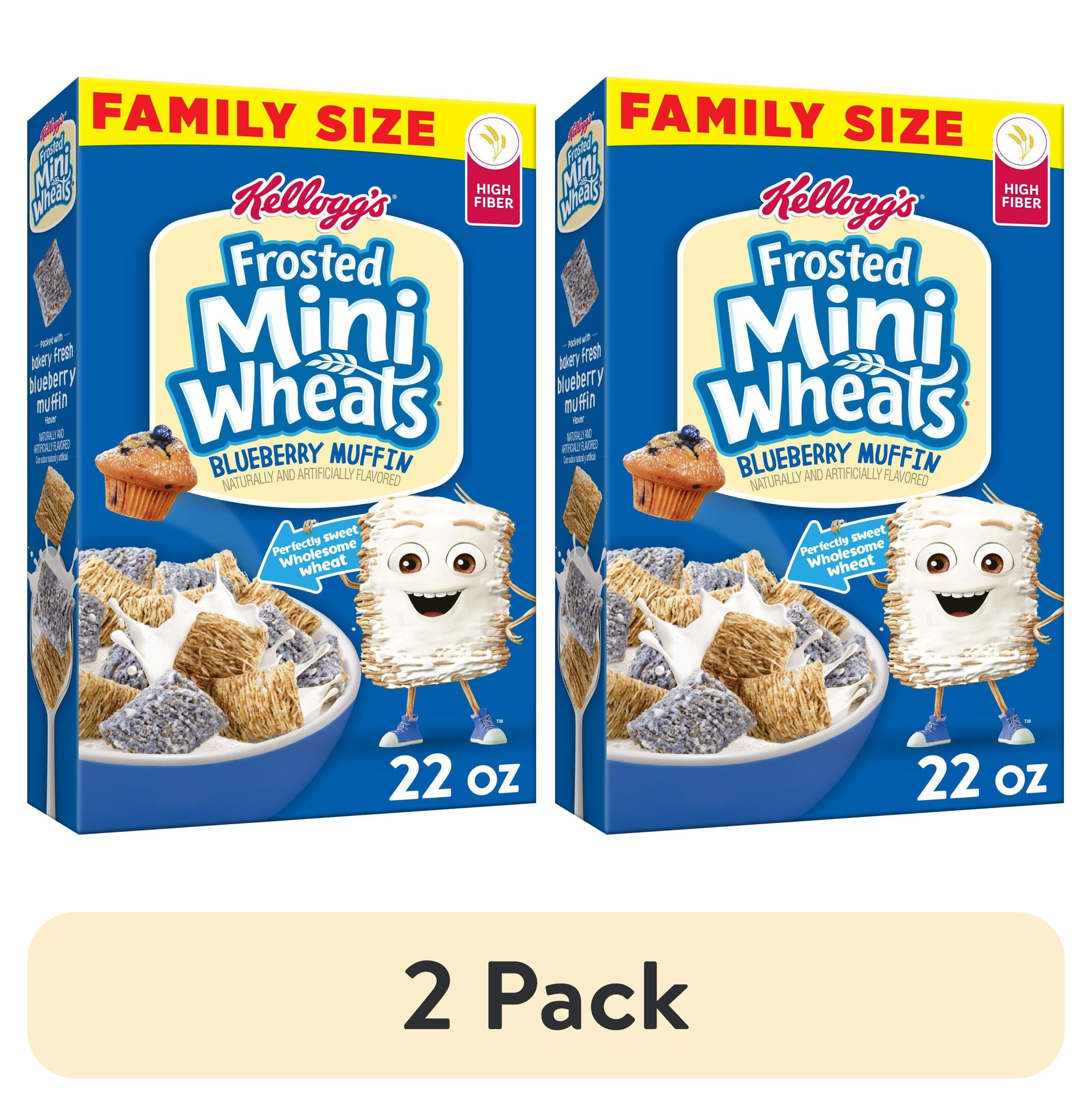 (2 pack) Kellogg's Frosted Mini-Wheats Breakfast Cereal, Kids Cereal ...