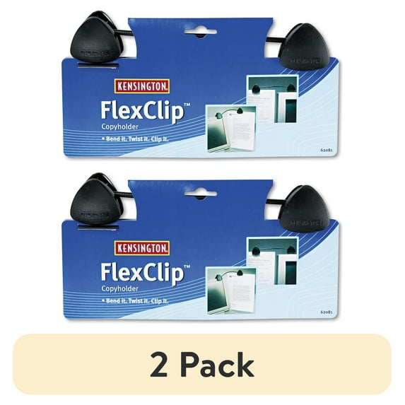 (2 pack) Kensington Flexclip Portable Copyholder, Black - Walmart.com
