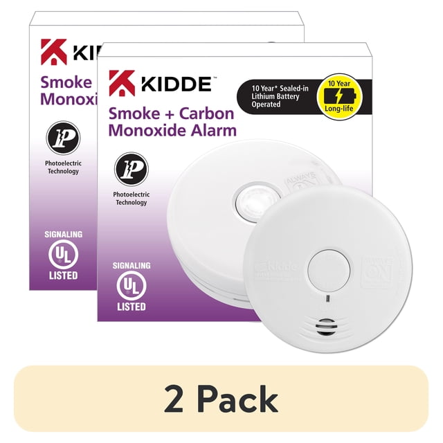 (2 pack) Kidde Combo Smoke and Carbon Monoxide Alarm P3010K - Walmart ...