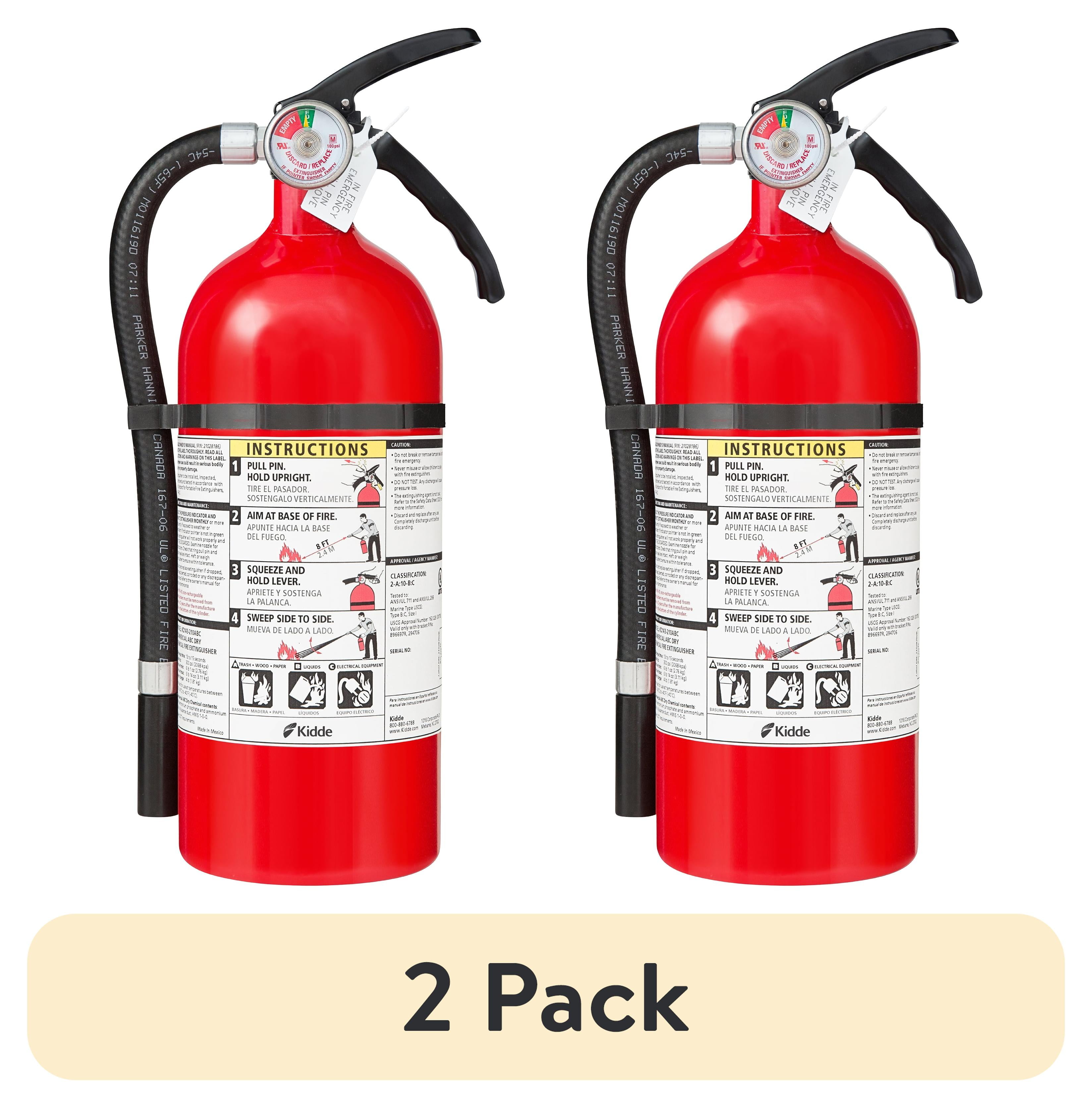 (2 pack) Kidde Fire Extinguisher for Home, Residential 2A10BC - Walmart.com