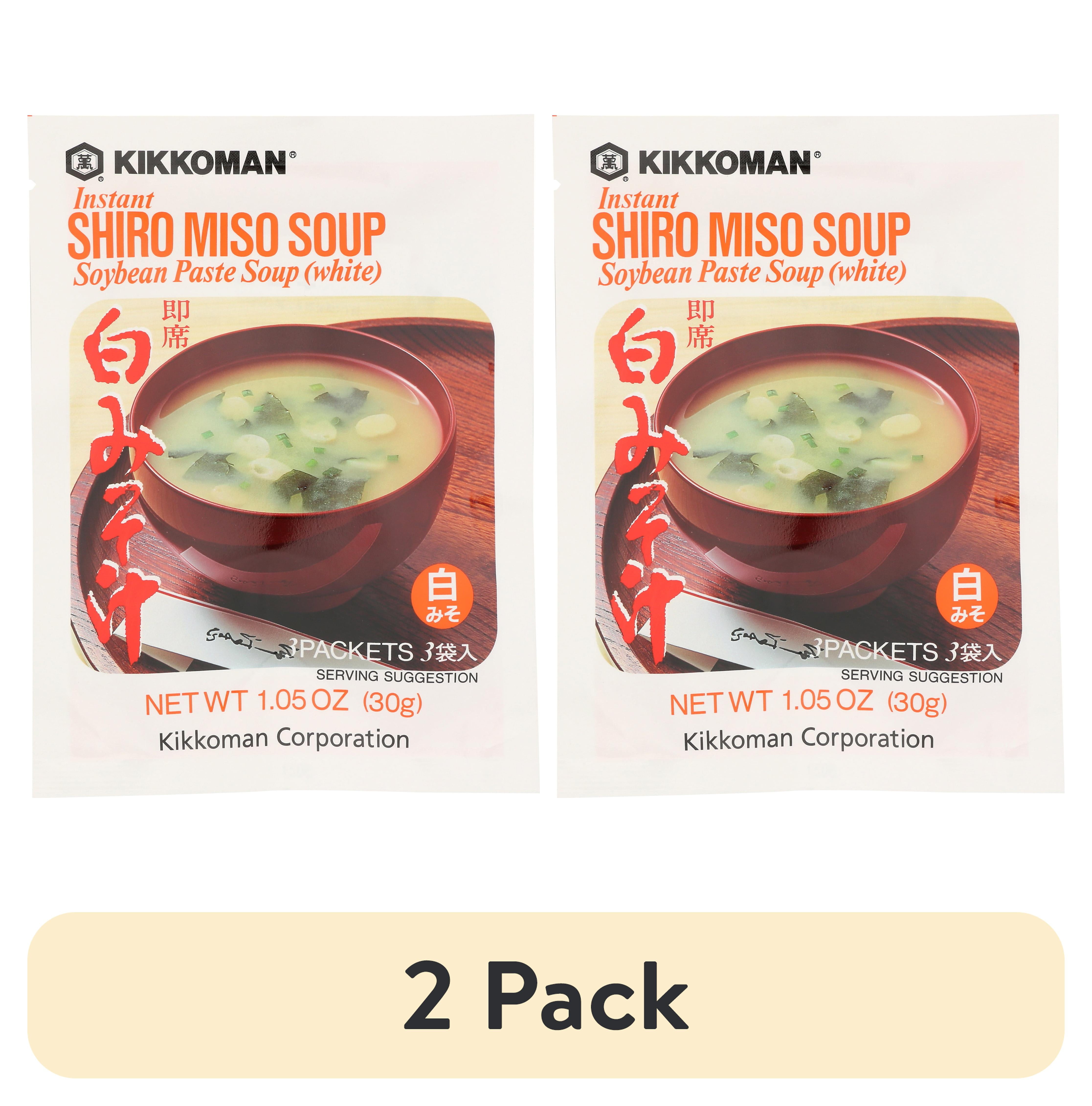 (2 pack) Kikkoman Instant Shiro Miso Soup, 1.05 oz, 3 Packets - Walmart.com