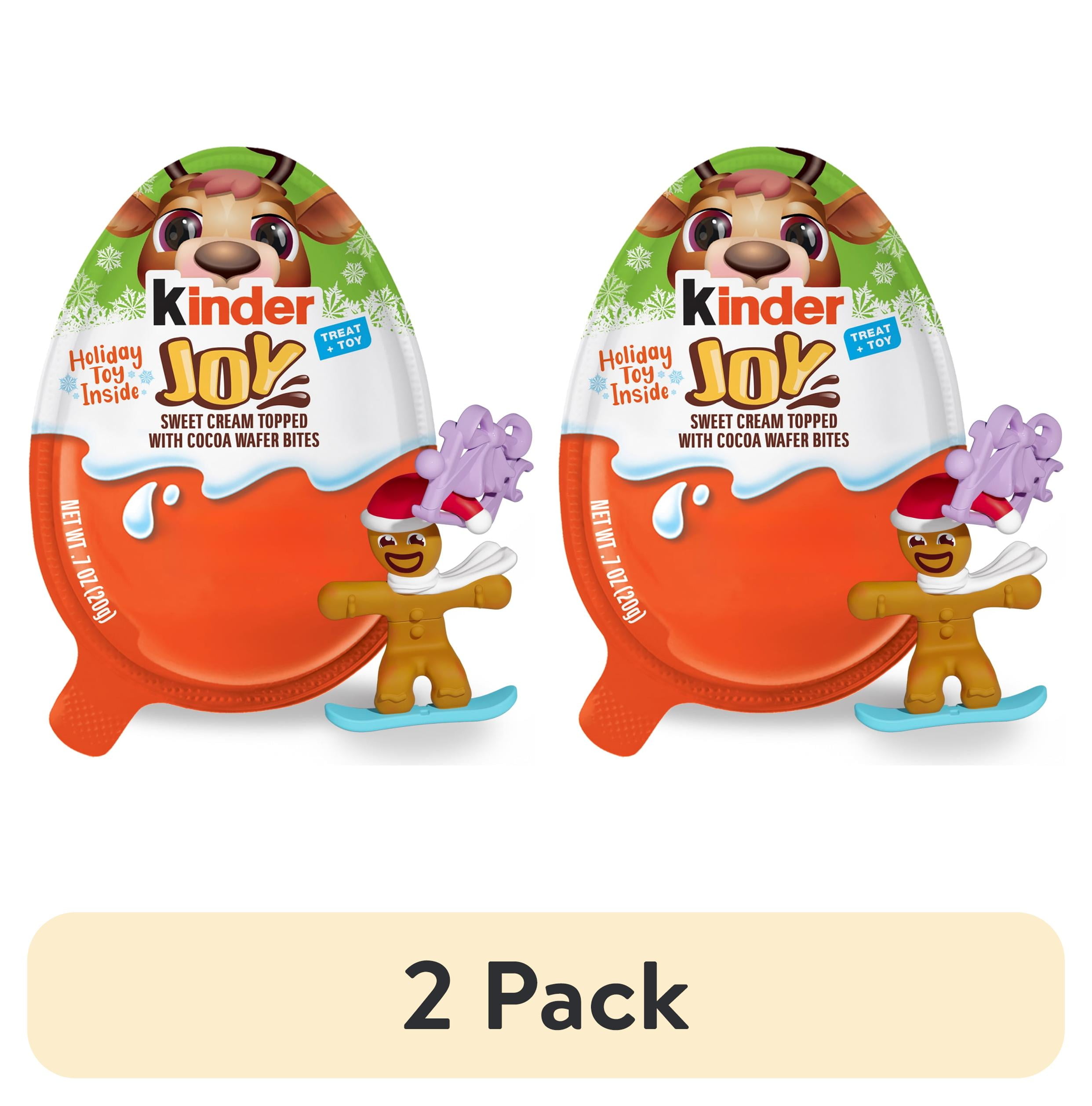 (2 pack) Kinder Joy Egg, Holiday Toy, Chocolatey Wafer Bites ...