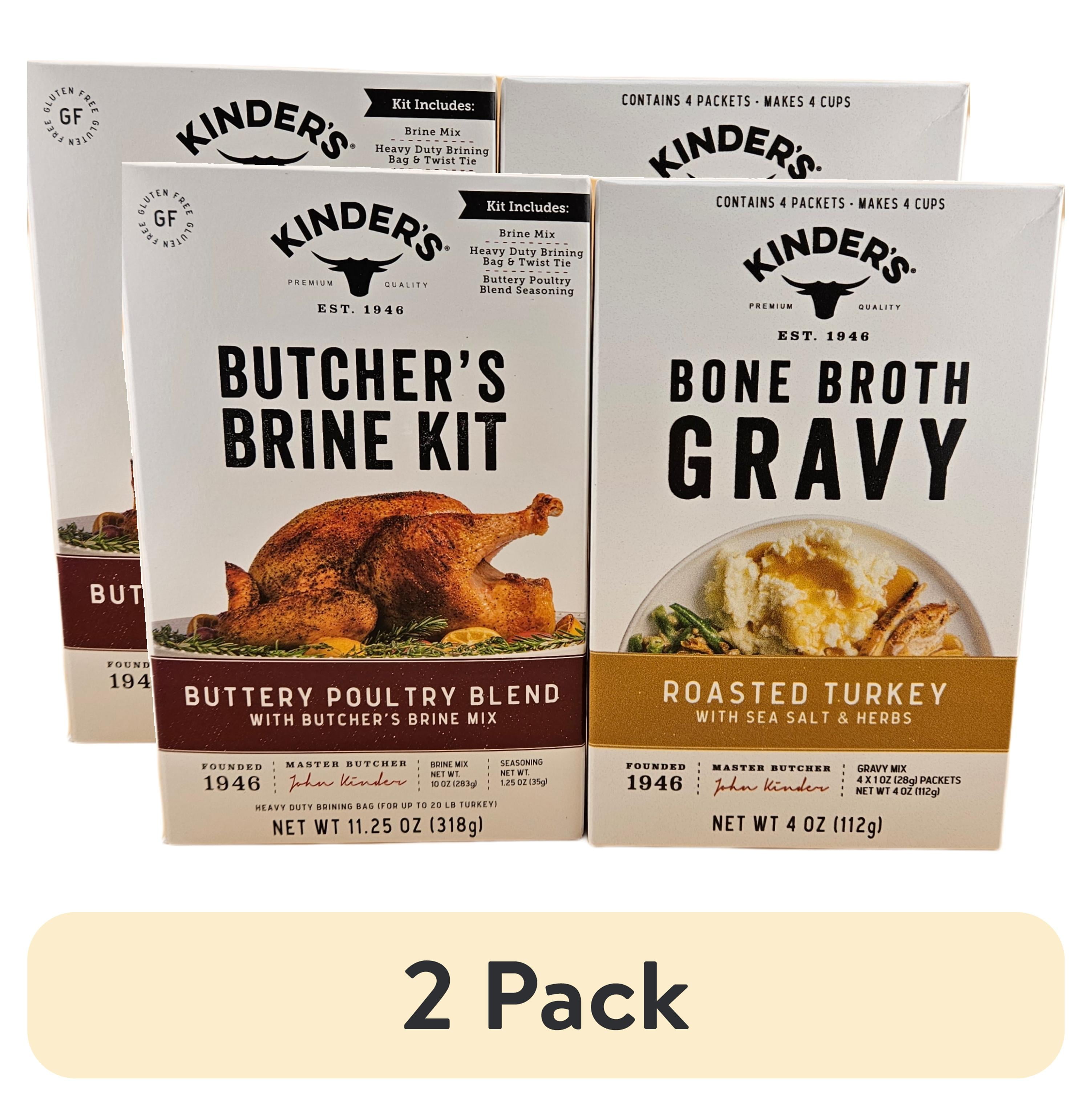 (2 pack) Kinder's Butcher's Brine Kit, Buttery turkey Blend 11.25 oz ...