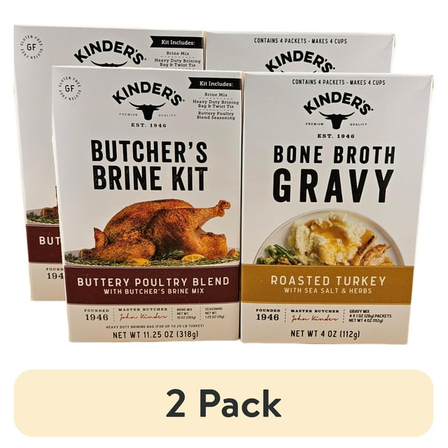 (2 pack) Kinder's Butcher's Brine Kit, Buttery turkey Blend 11.25 oz ...
