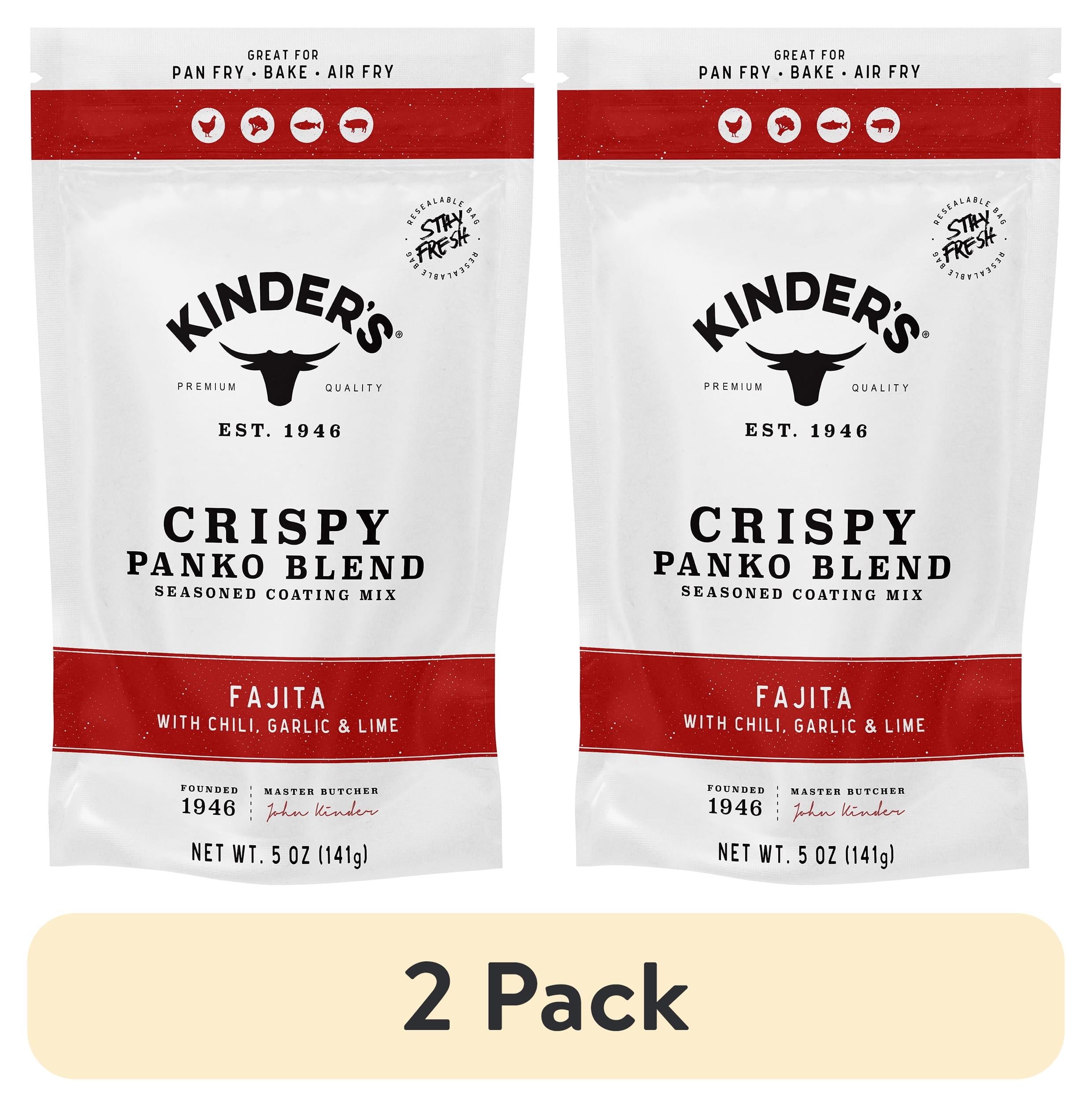 (2 pack) Kinder's Fajita Seasoned Panko Bread Crumb Coating, 5 oz ...