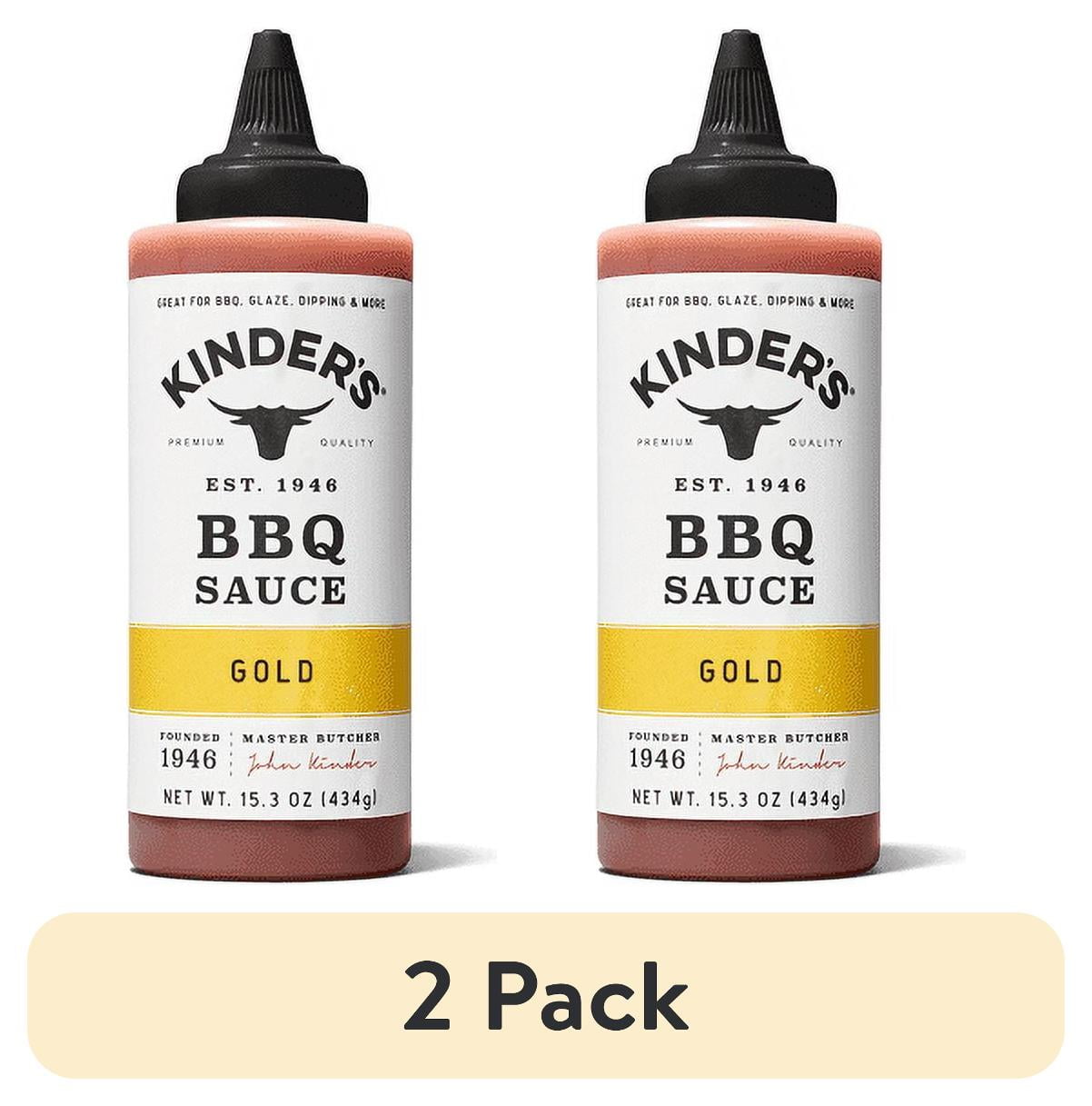 (2 pack) Kinder's Sweet and Tangy Gold BBQ Sauce, 15.3 oz Squeeze ...