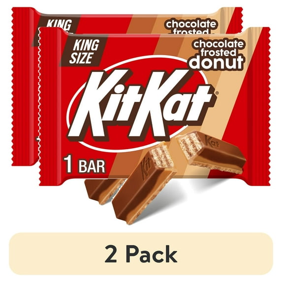 (2 pack) Kit Kat Chocolate Frosted Donut Flavored King Size Candy, Bar ...