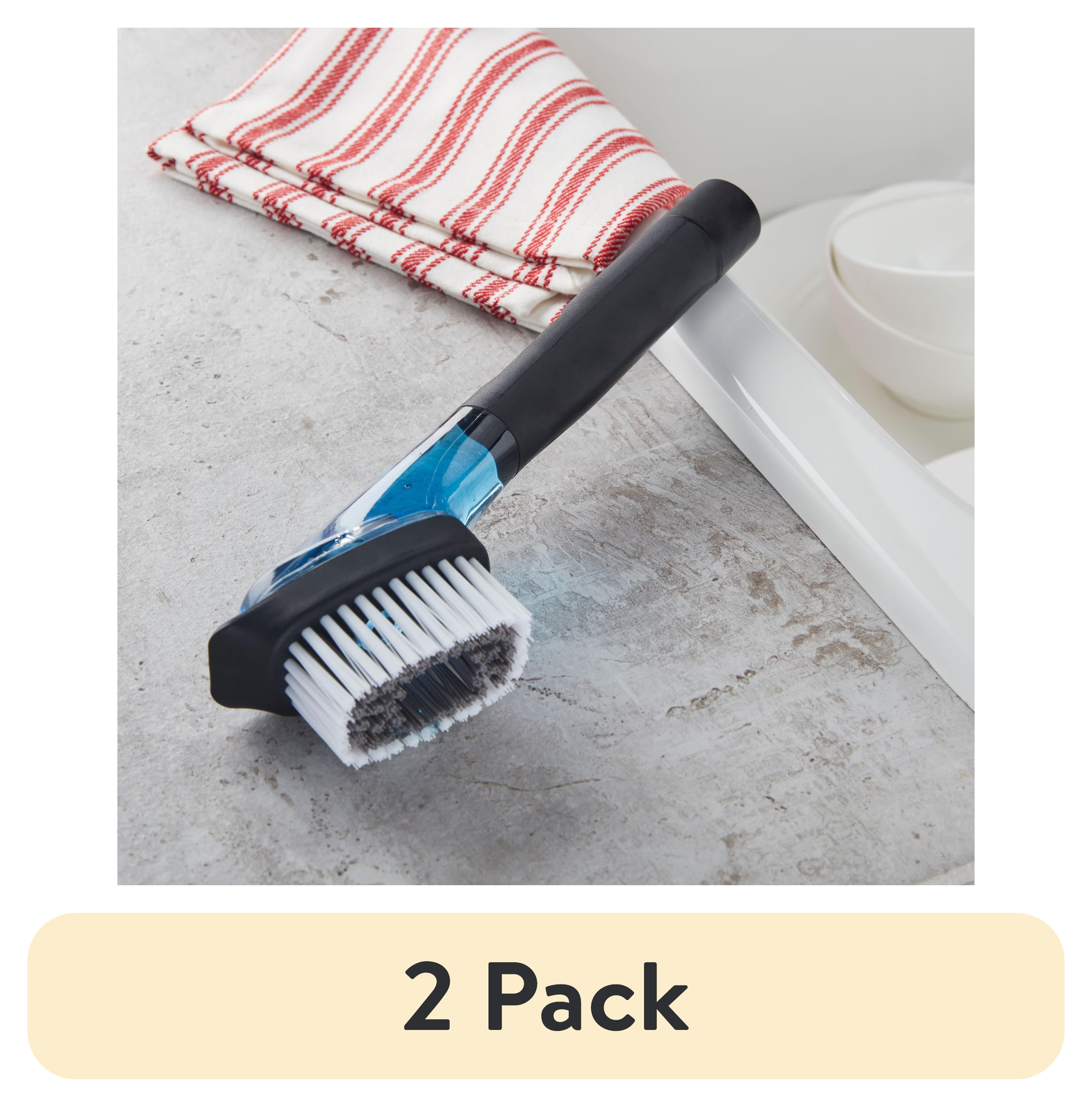 (2 pack) Kitchenaid Soap Dispensing Sink Brush in Black, Dishwasher ...