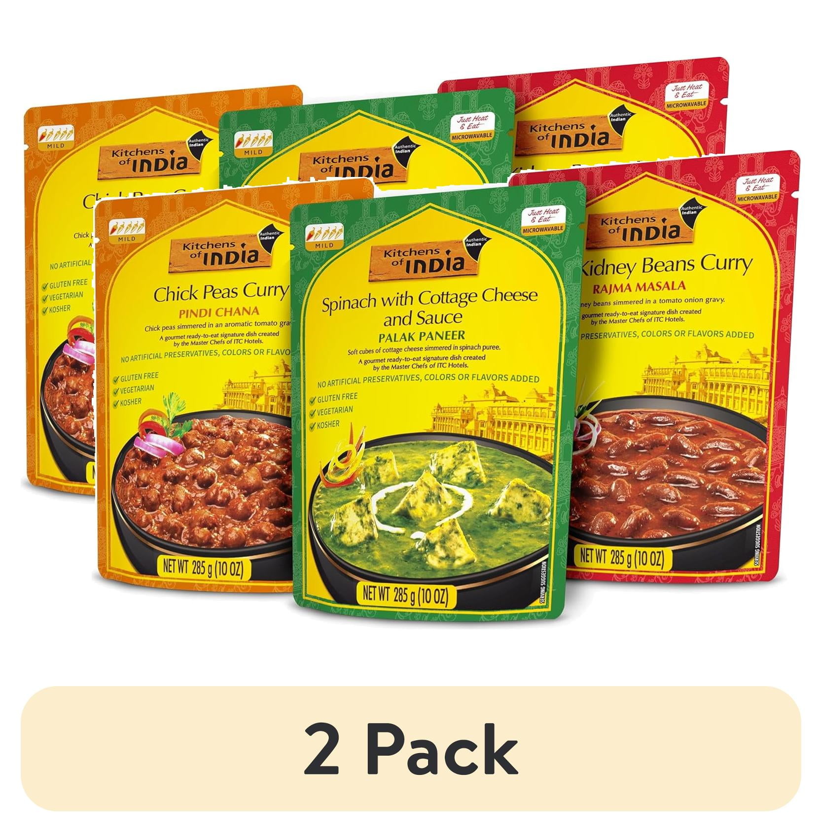(2 pack) Kitchens of India, Ready to Eat, Microwaveable, Protein ...