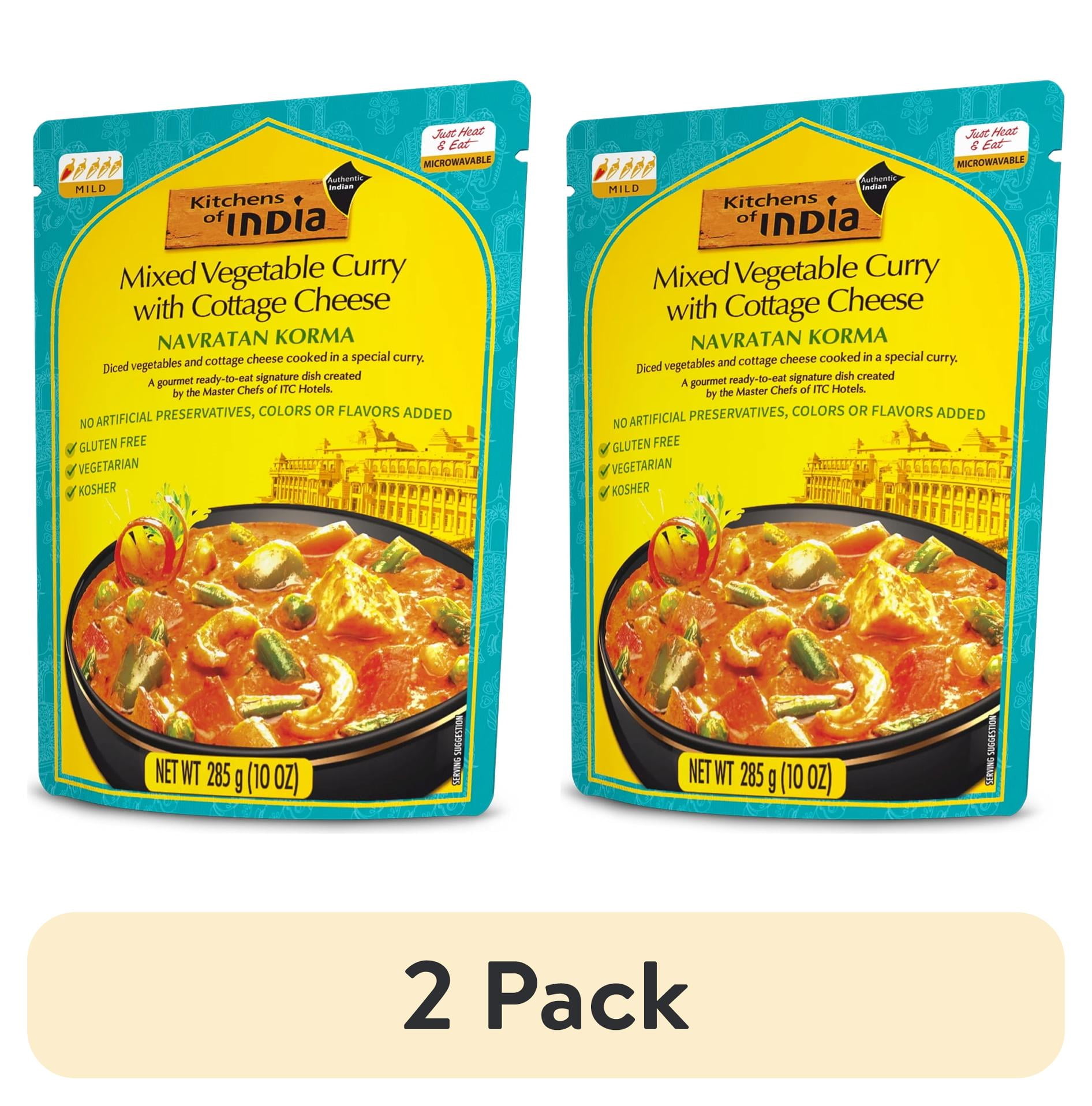 (2 pack) Kitchens of India Ready-to-Eat, Navratan Korma, Mixed ...