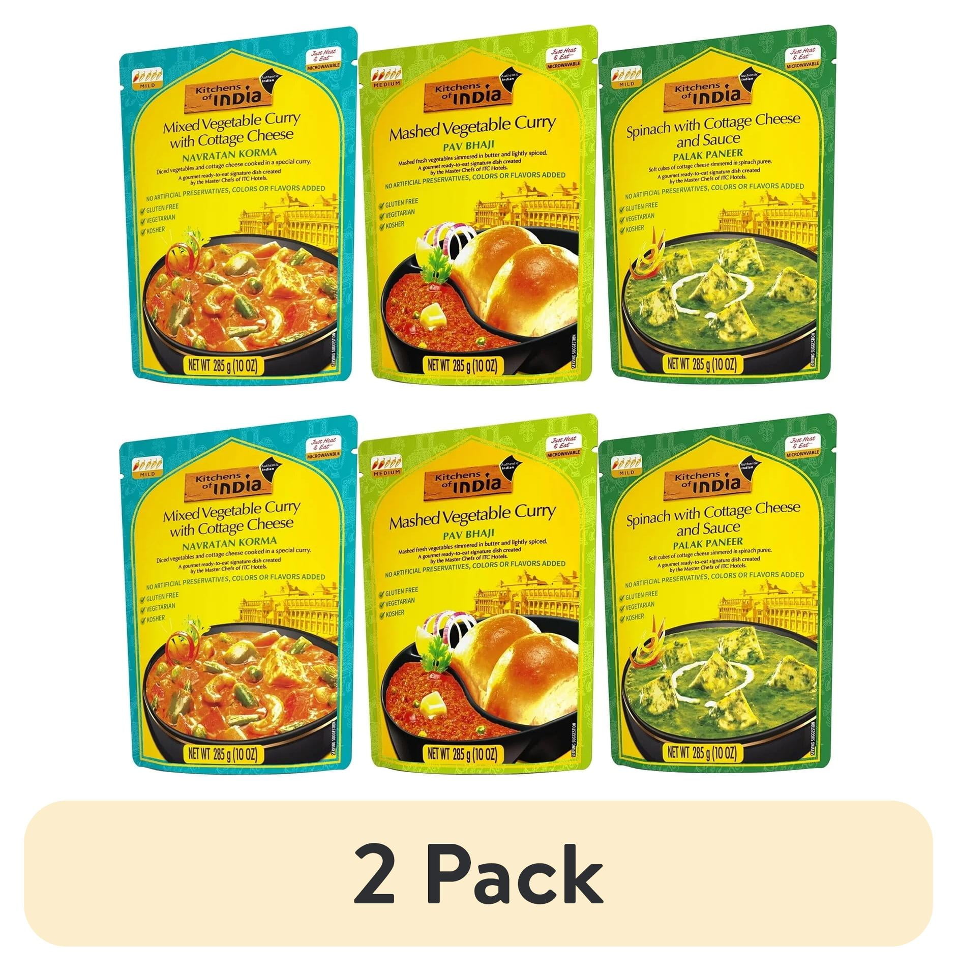 (2 pack) Kitchens of India, Ready-to-Eat Variety Pack Authentic Indian ...