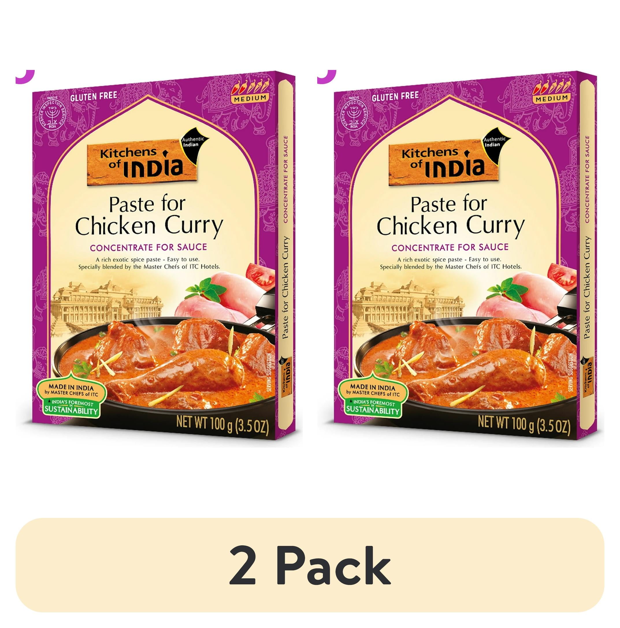(2 pack) Kitchens of India, Paste of Chicken Curry, Authentic Indian ...