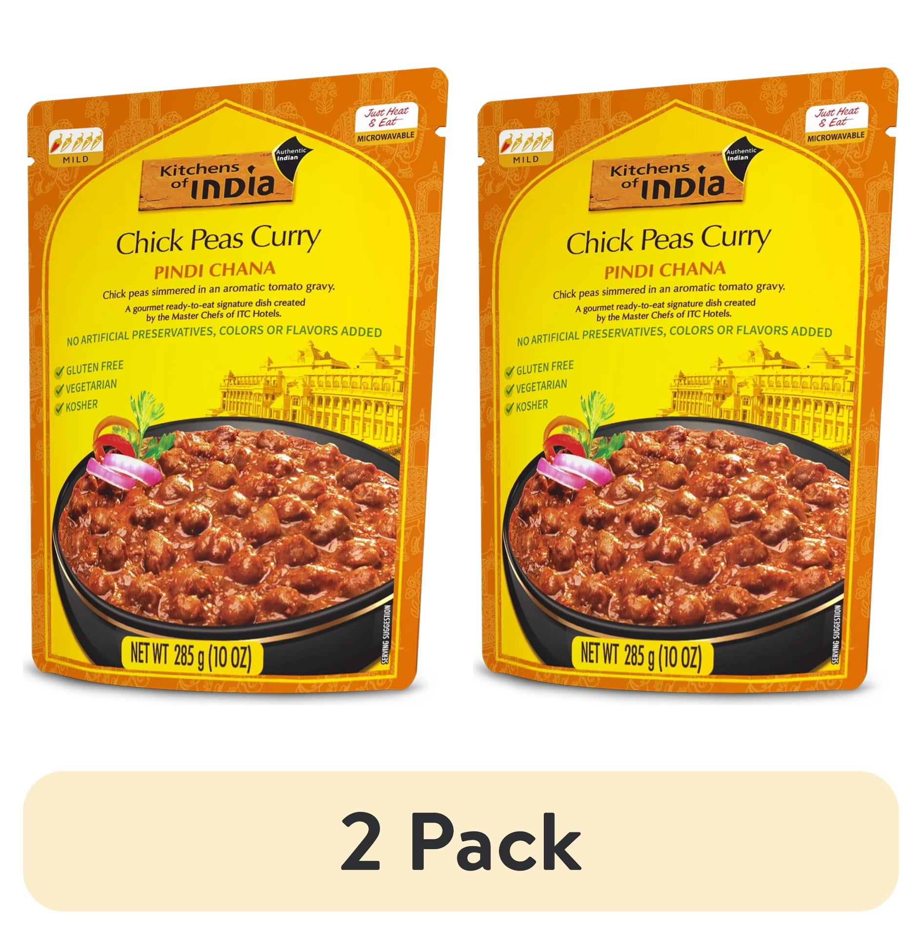 (2 pack) Kitchens of India Ready To Eat, Pindi Chana, Chick Pea Curry ...