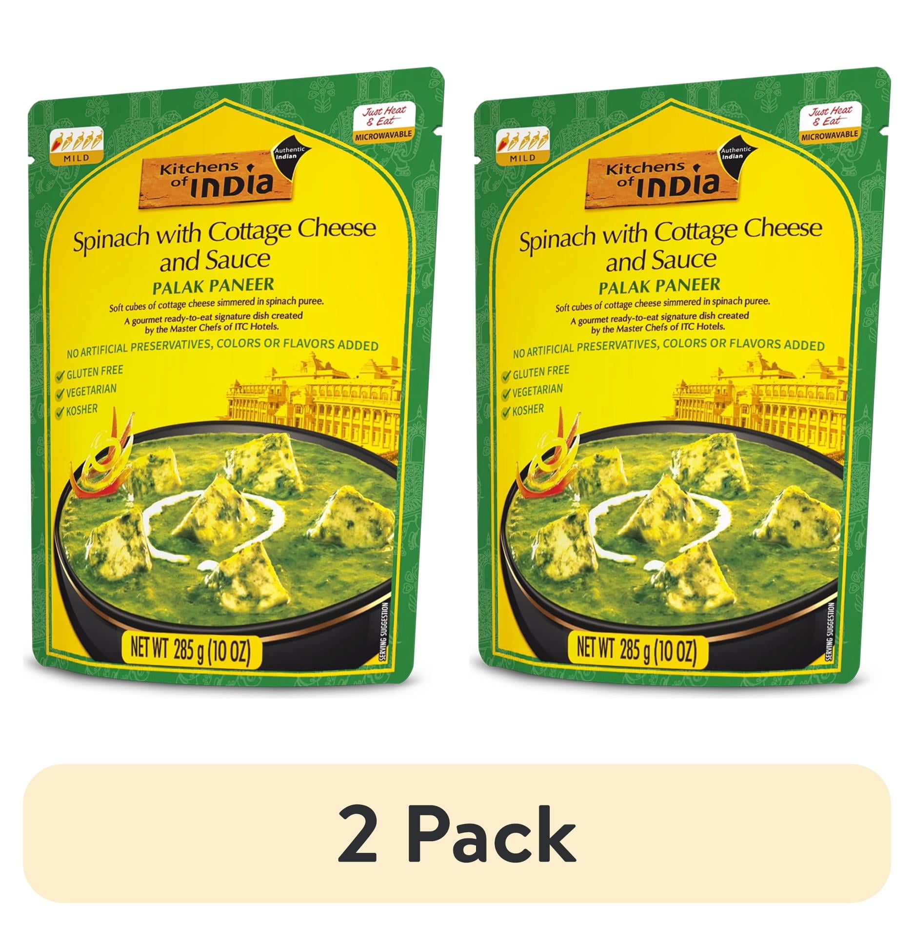 (2 pack) Kitchens of India, Ready-to-Eat, Palak Paneer, Spinach ...
