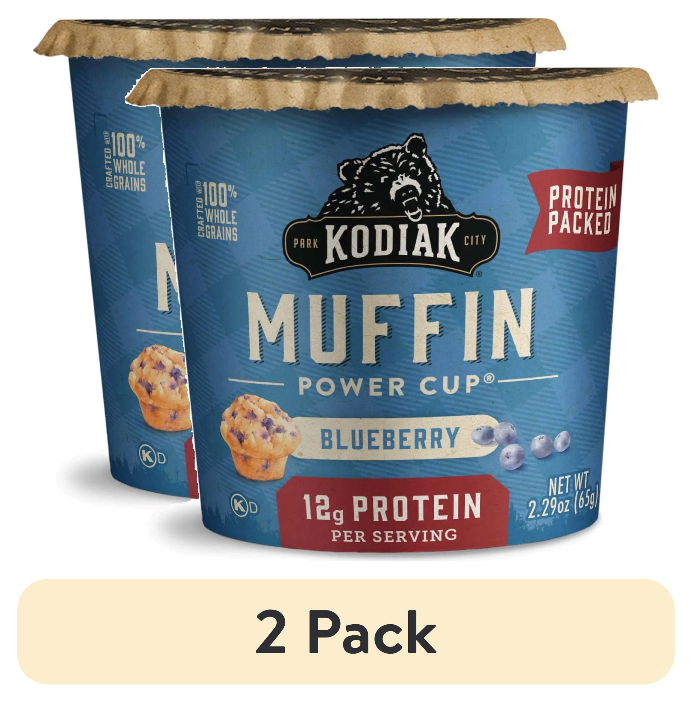 (2 pack) Kodiak Protein-Packed Blueberry Muffin Power Cup, 2.29 oz ...