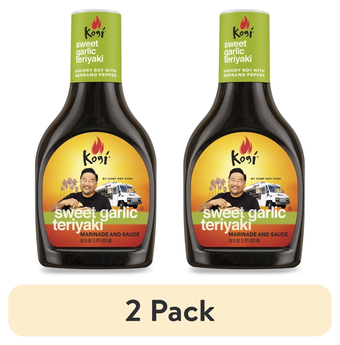 (2 pack) Kogi Sweet Garlic Teriyaki Marinade and Sauce 16 fl oz ...