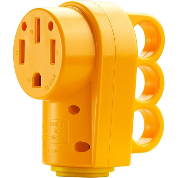 (2 pack) Kohree 50 Amp RV Plug Female,Heavy Duty NEMA 14-50P 125 250V ...