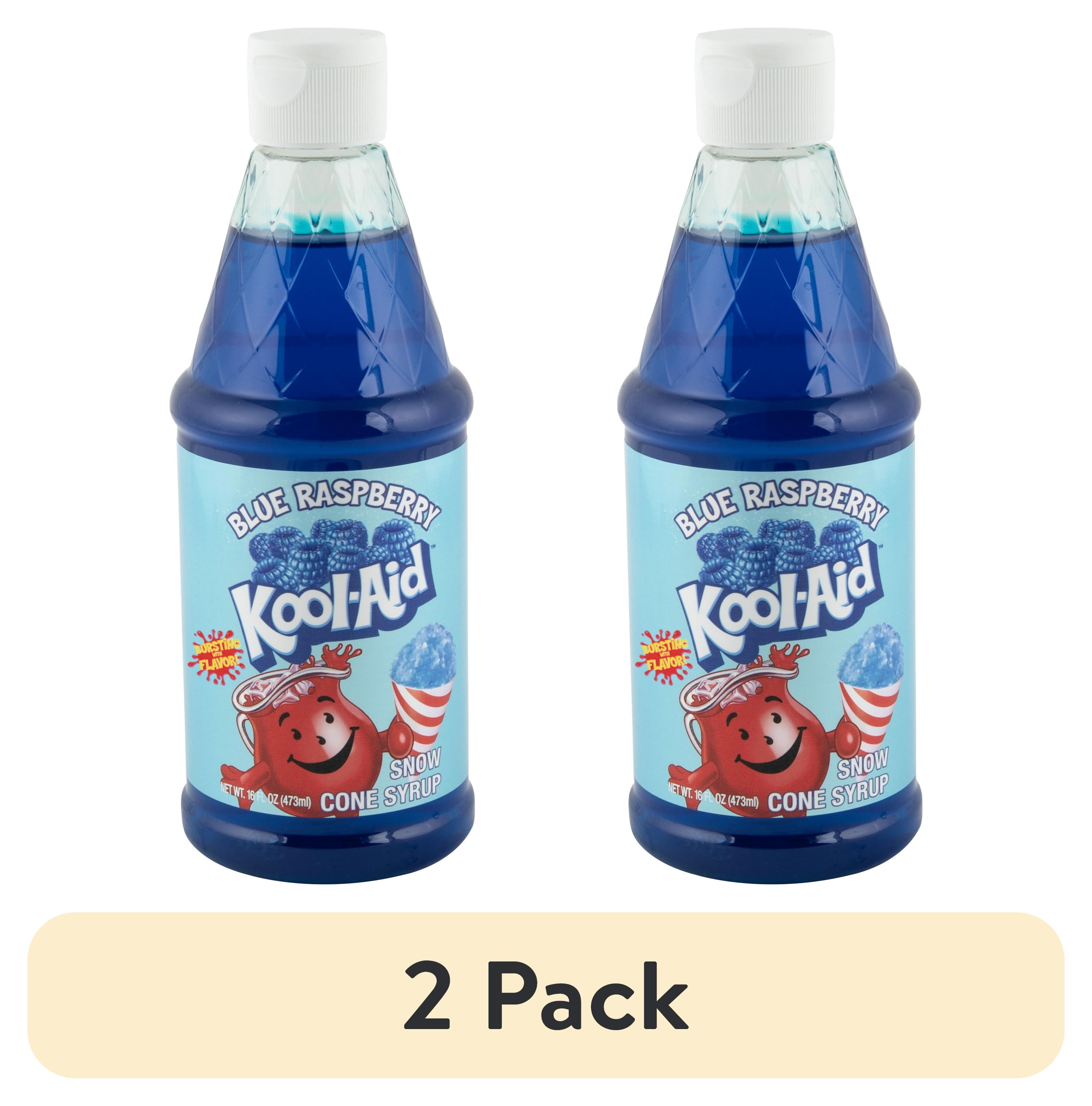 (2 pack) Kool-Aid Blue Raspberry Snow Cone Syrup, 16 fl oz Bottle ...